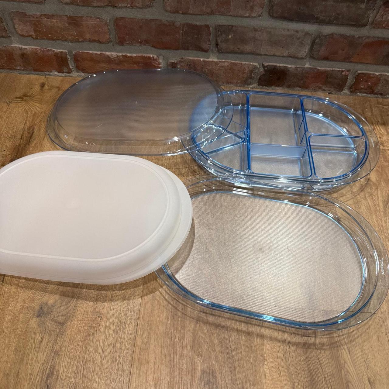 Vintage Set 15-1/2" Tupperware Blue Acrylic PRELUDIO... | Depop