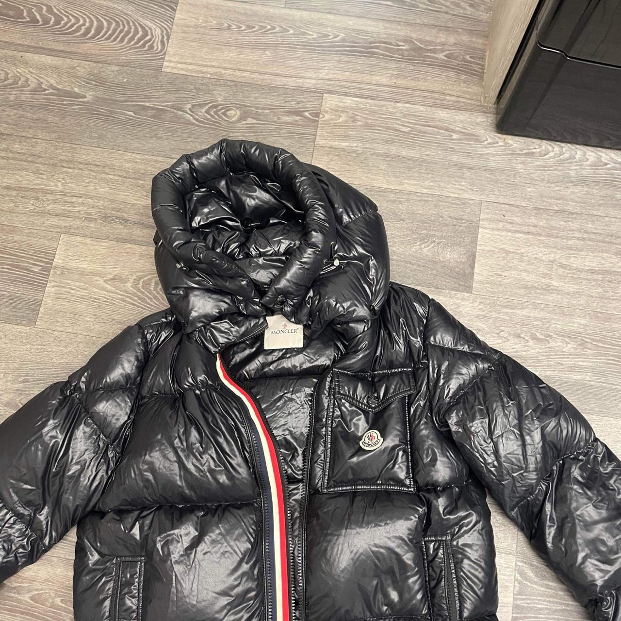 Moncler coat Like new Authentic 100% can check the... - Depop