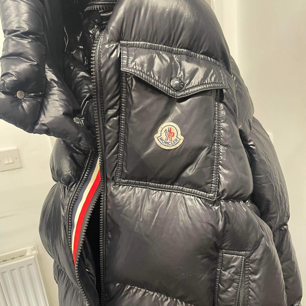 Moncler coat Like new Authentic 100% can check the... - Depop