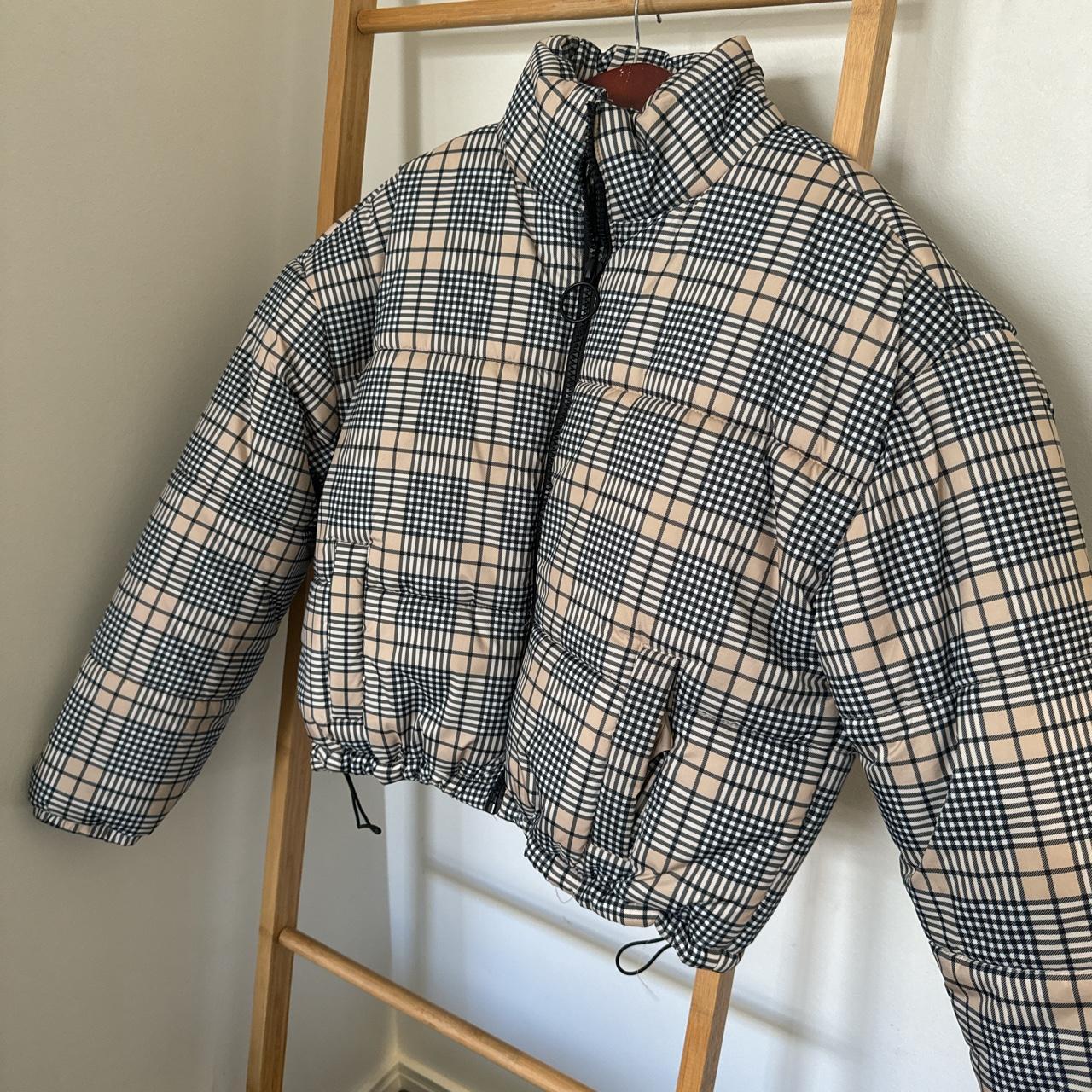 Tartan look puffer jacket #factorie #likenew... - Depop