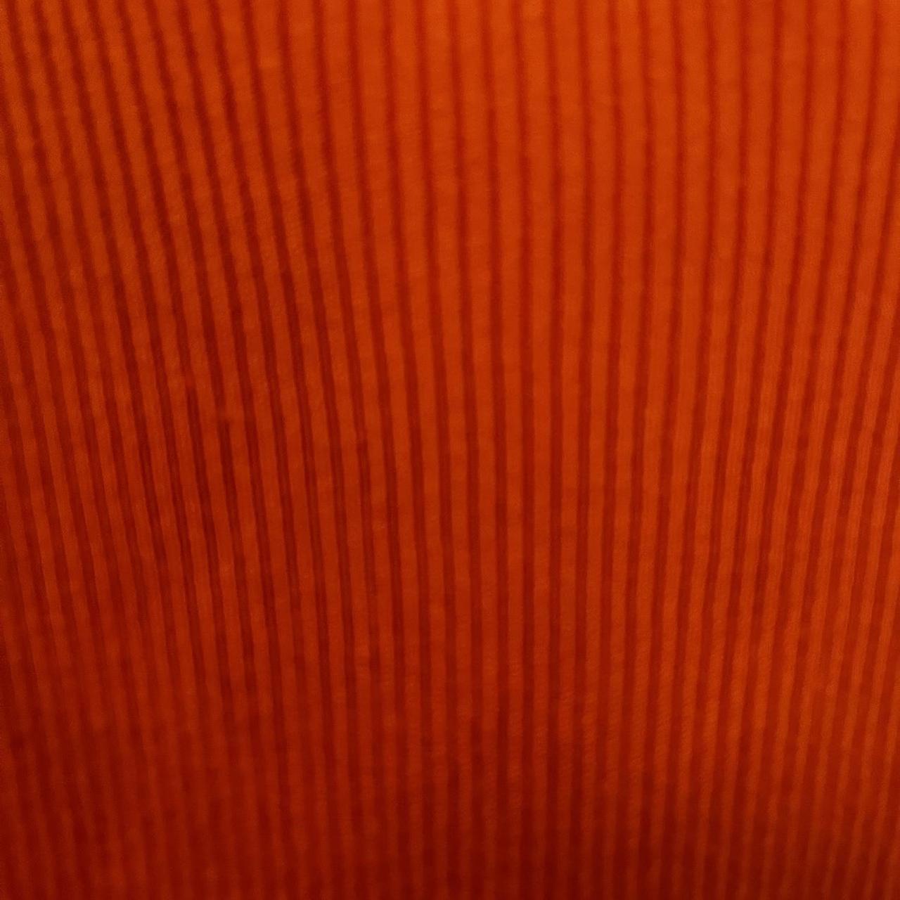 Orange ribbed square neck missguided bodysuit... - Depop