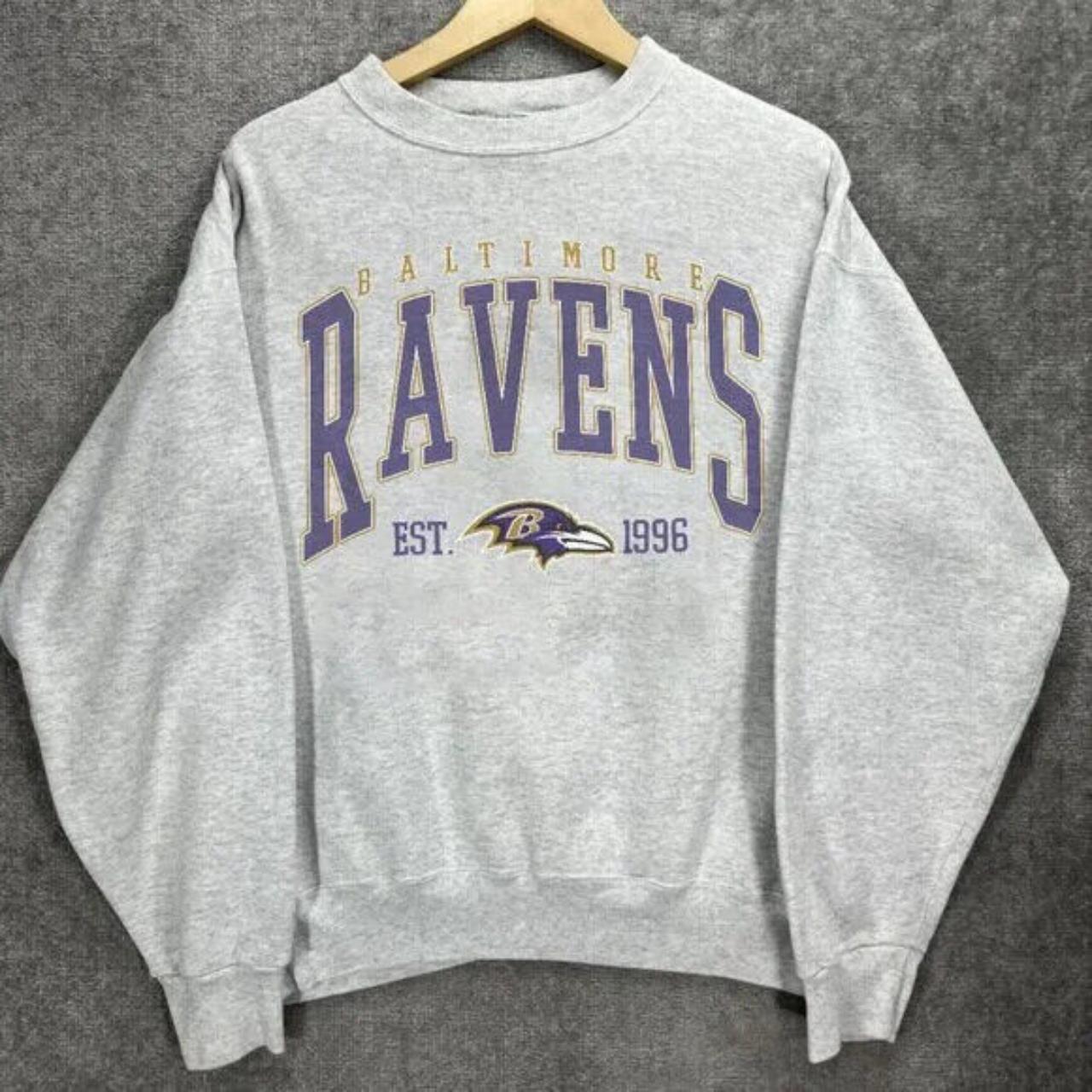 Baltimore Ravens Sweatshirt, Vintage NFL Ravens... - Depop