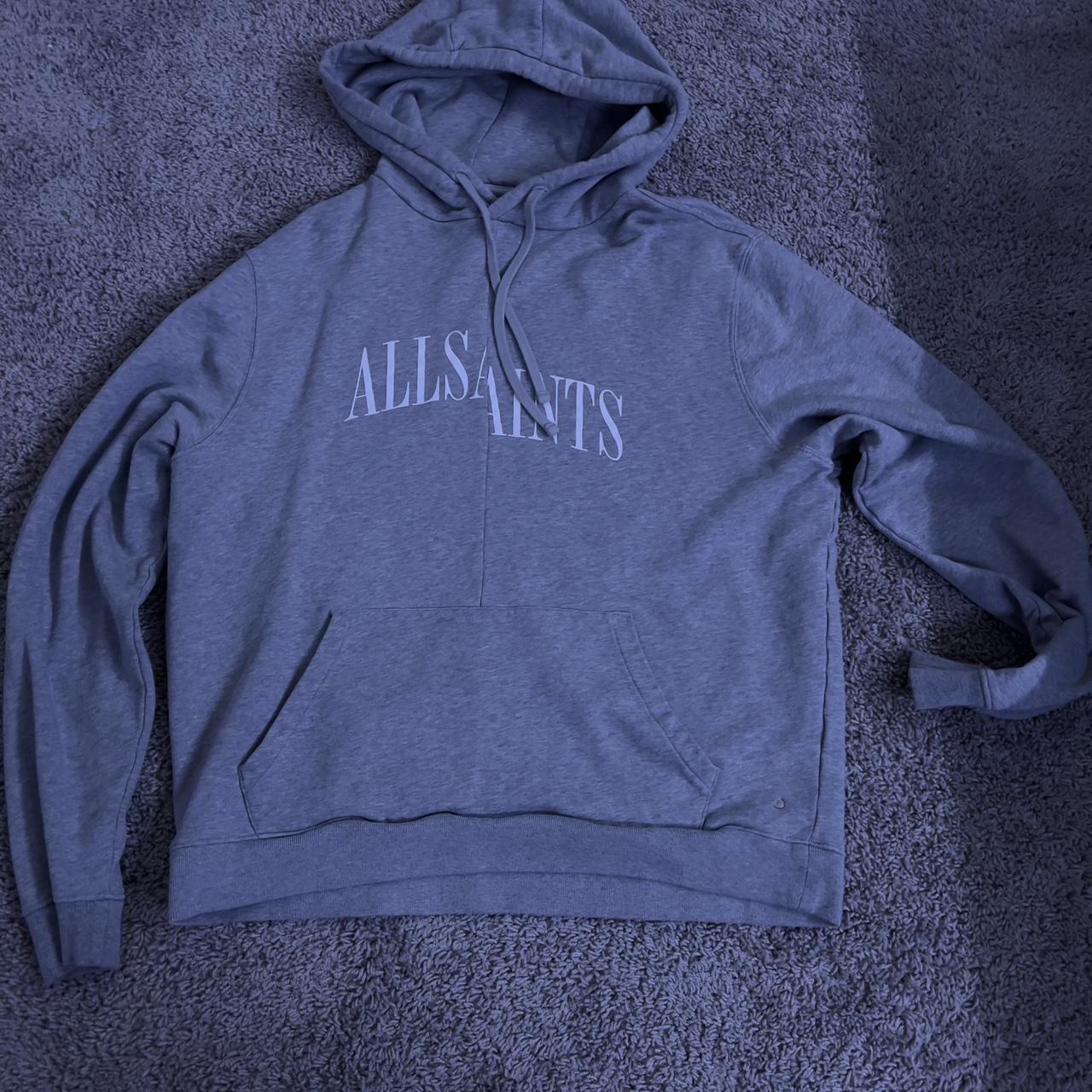 Grey all saints hoodie Fits like a large - Depop