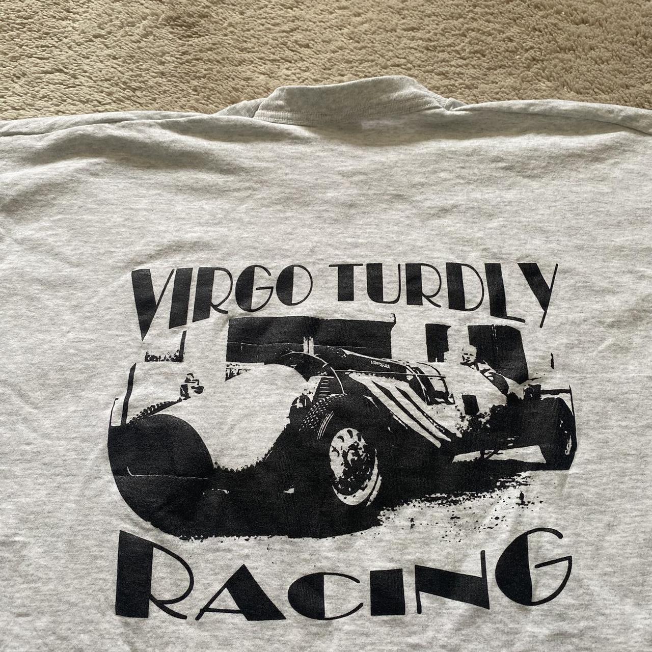 Vintage virgo turdly drag car racing graphic t-shirt... | Depop