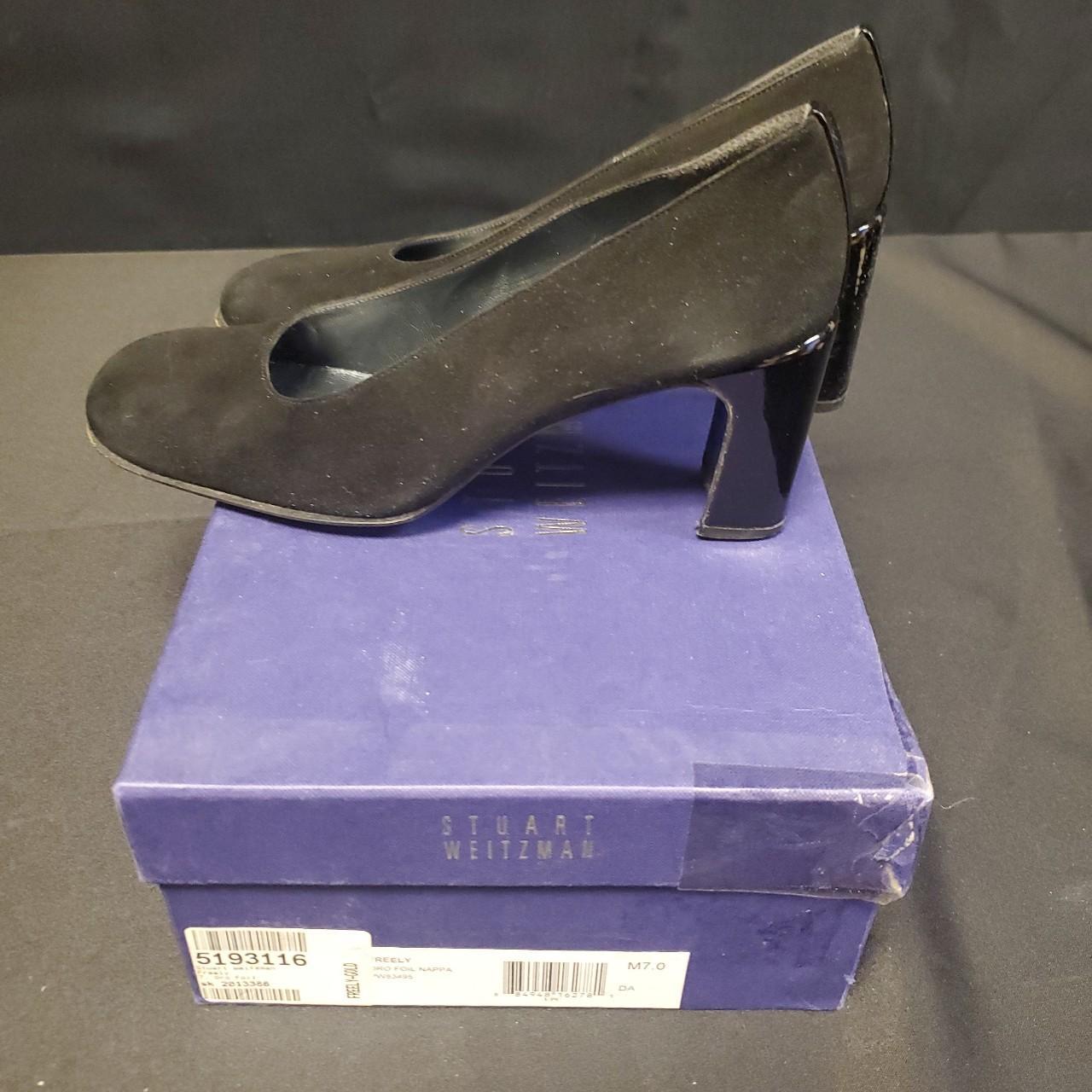Stuart Weitzman Black Suede Pumps Heels Shoes Size... - Depop