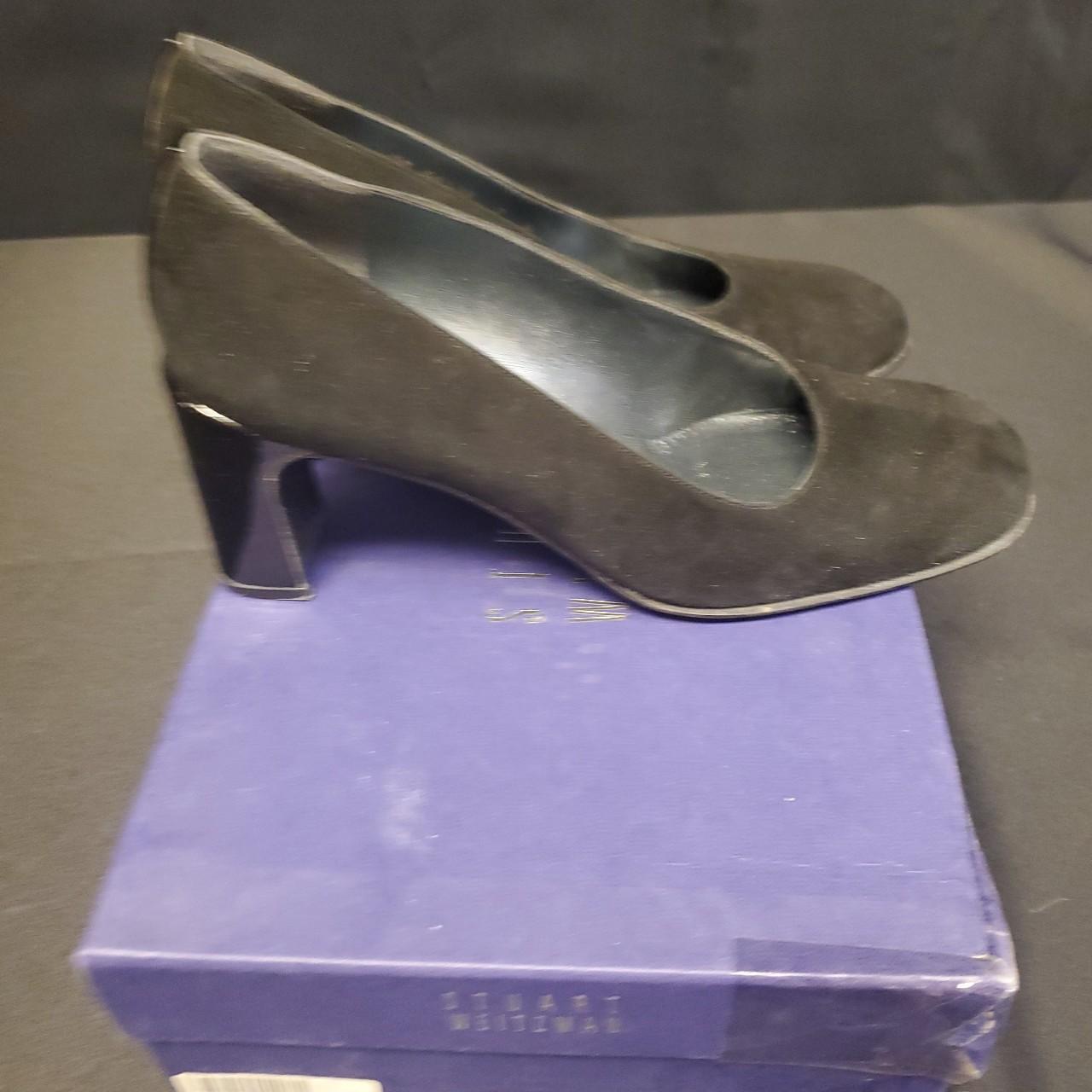 Stuart Weitzman Black Suede Pumps Heels Shoes Size... - Depop