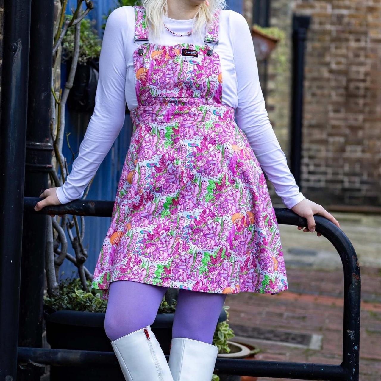 Run and Fly Axolotl Pinafore Dress UK SIZE 16 =... - Depop