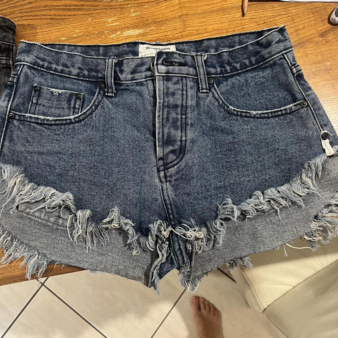 2 x pairs Black Denim Shorts. One Teaspoon (style... - Depop