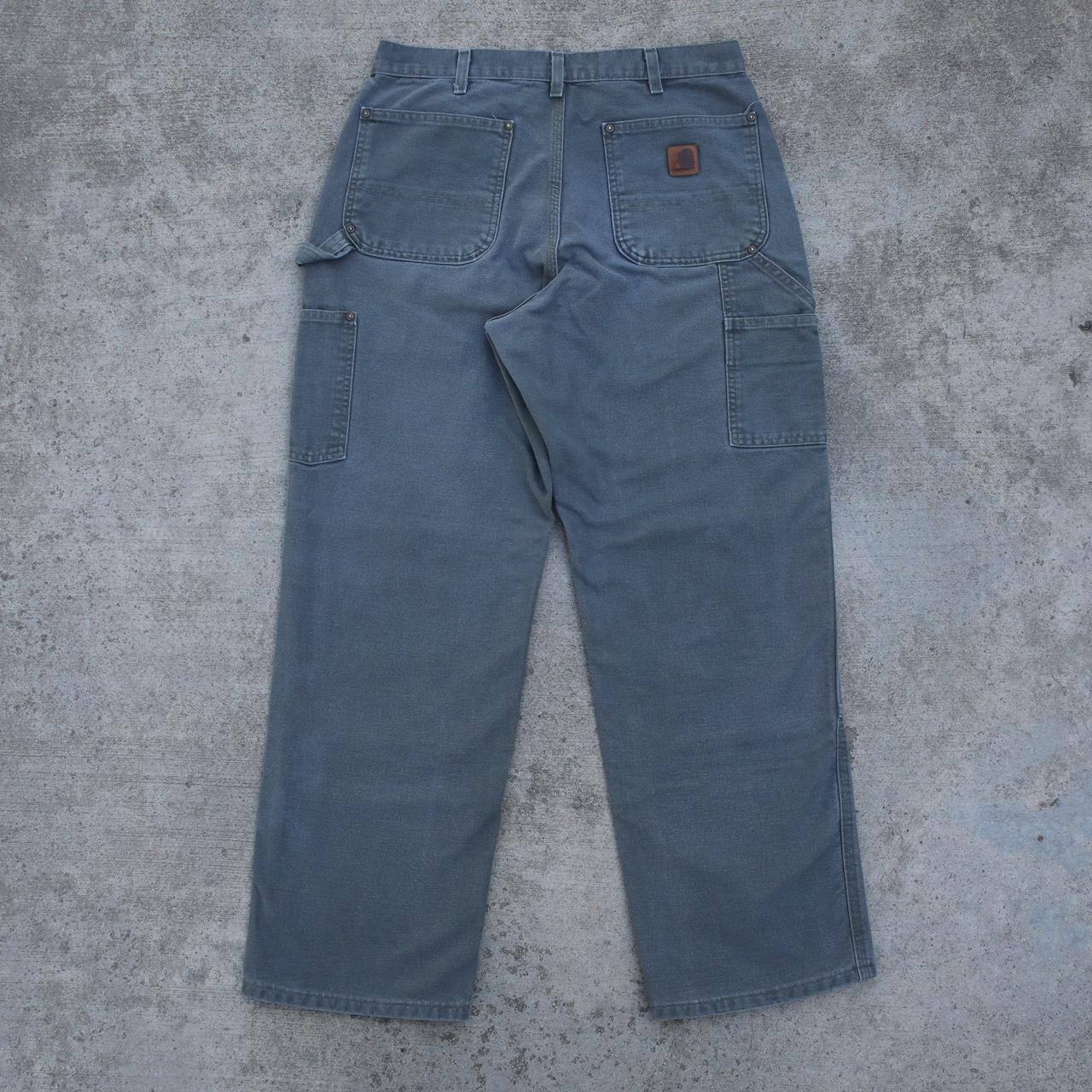 Carhartt B136 MOS Moss Washed Duck Original Dungaree... - Depop