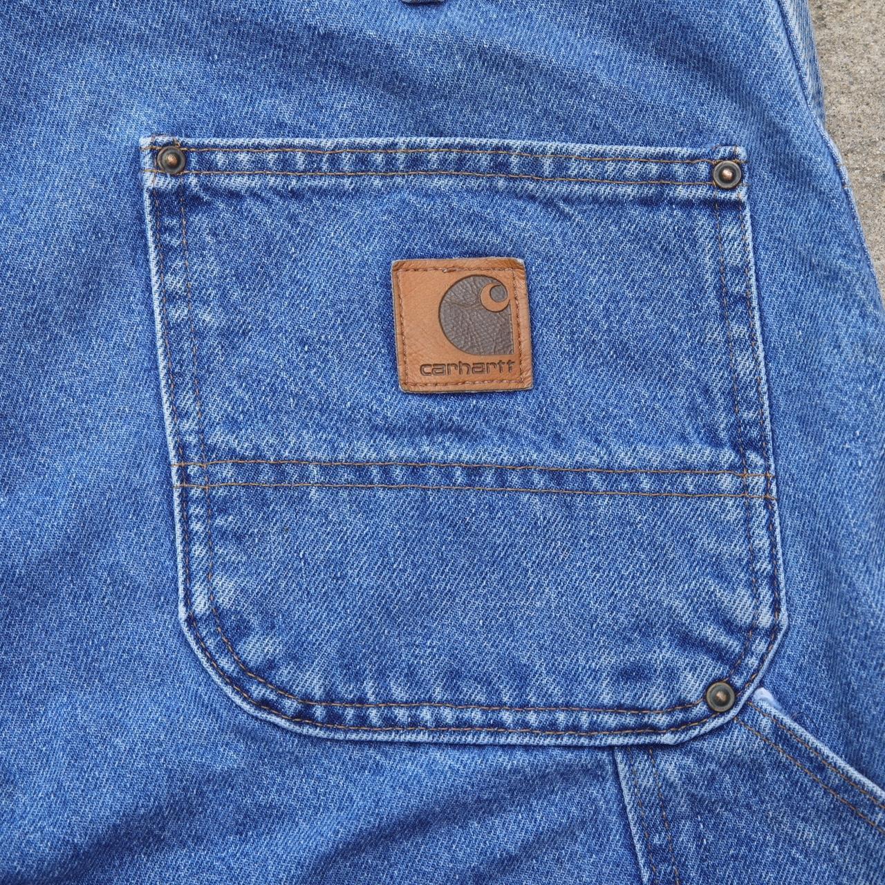 Carhartt B79 DST Dark Stone Washed Denim Double Knee... - Depop