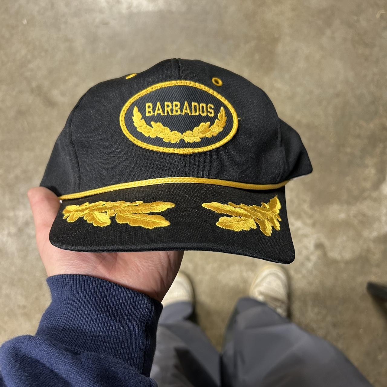 Black and yellow Barbados cap #BarbadosVibes... | Depop
