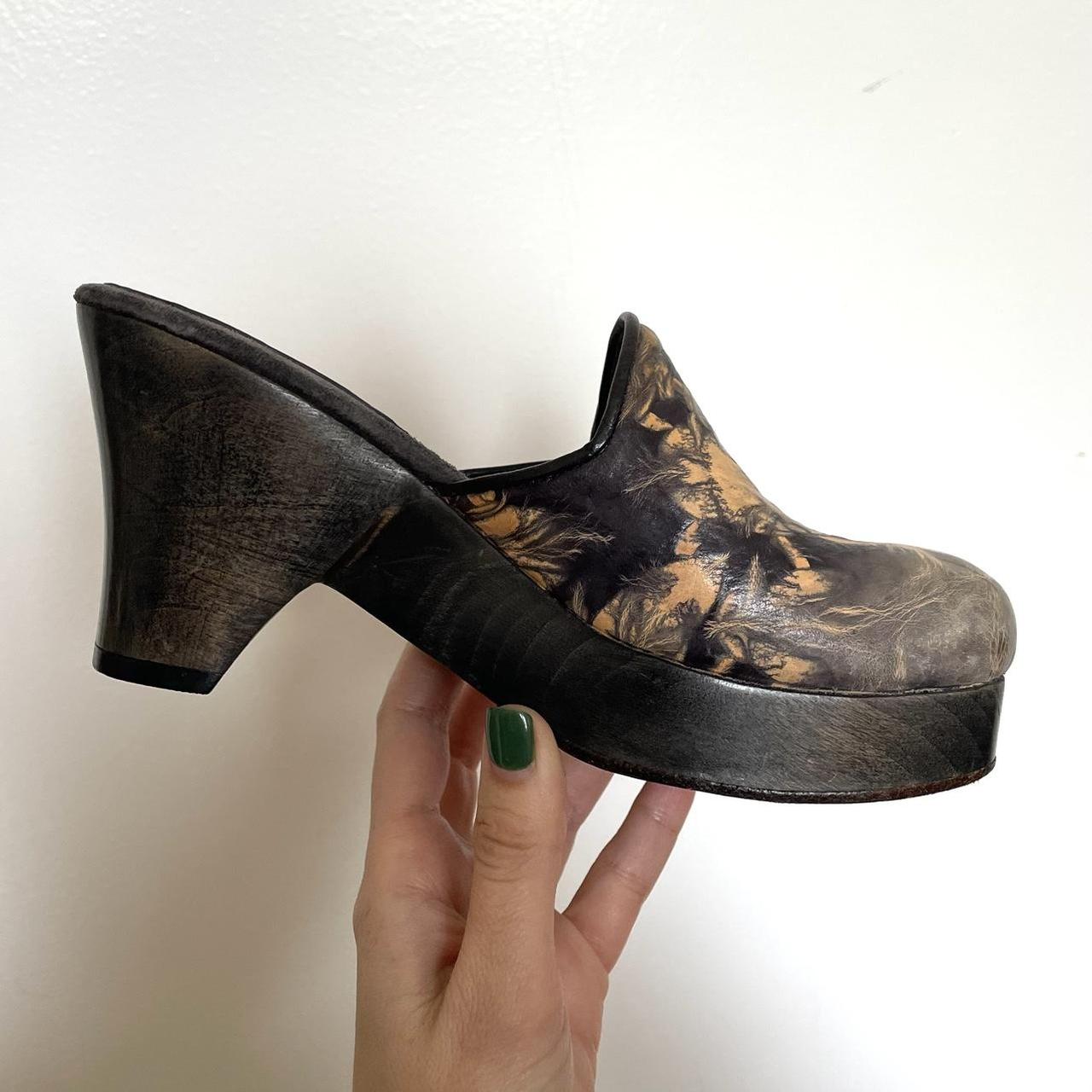 Early 2000s authentic genuine leather clogs Brand:... - Depop