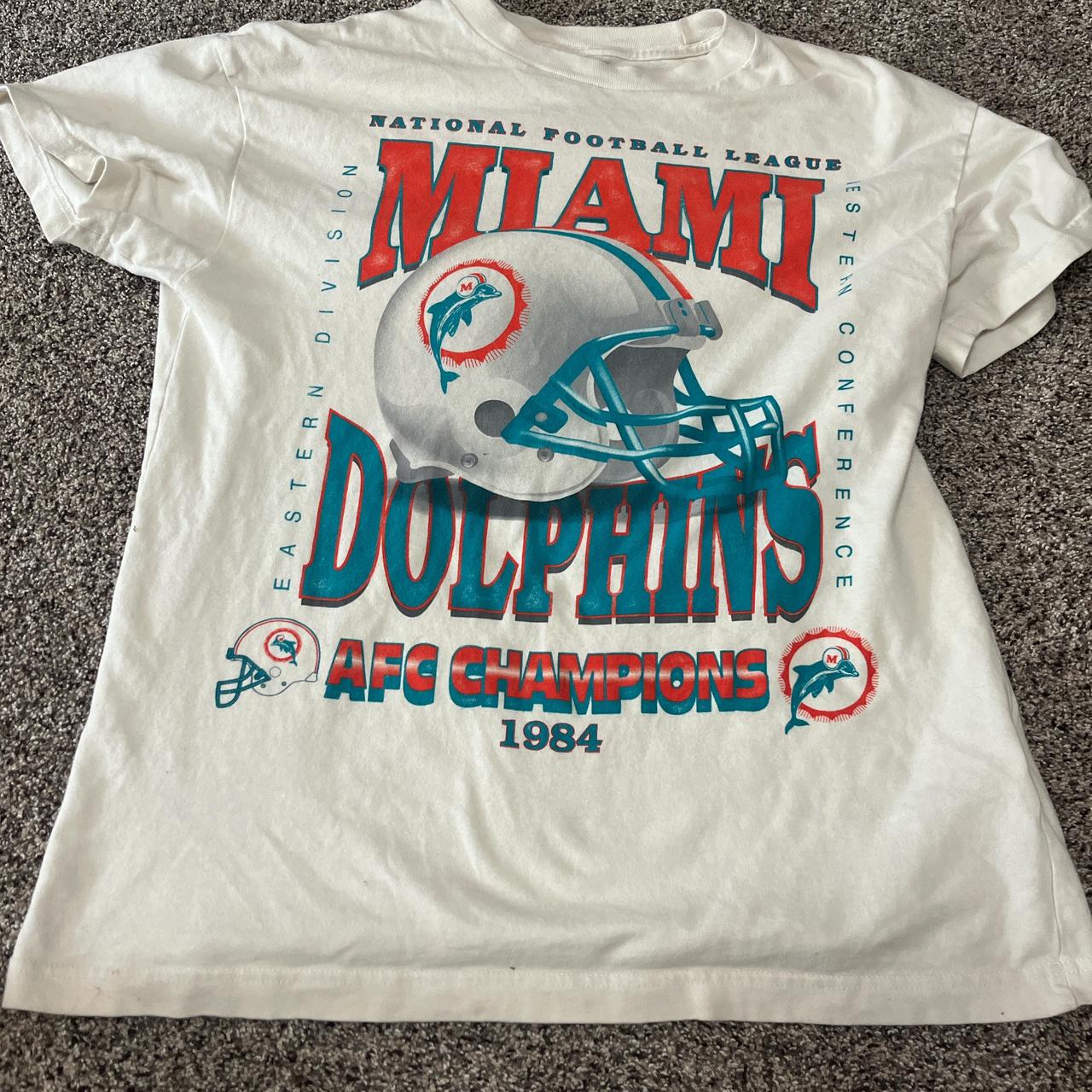 Miami Dolphins 1984 AFC Champions Graphic Tee - Depop