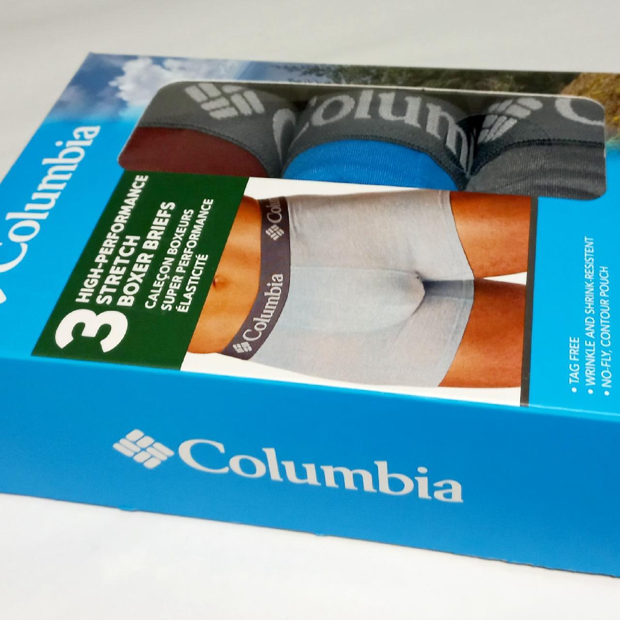 New COLUMBIA 3 Pack HIGH-PERFORMANCE Stretch Boxer... - Depop