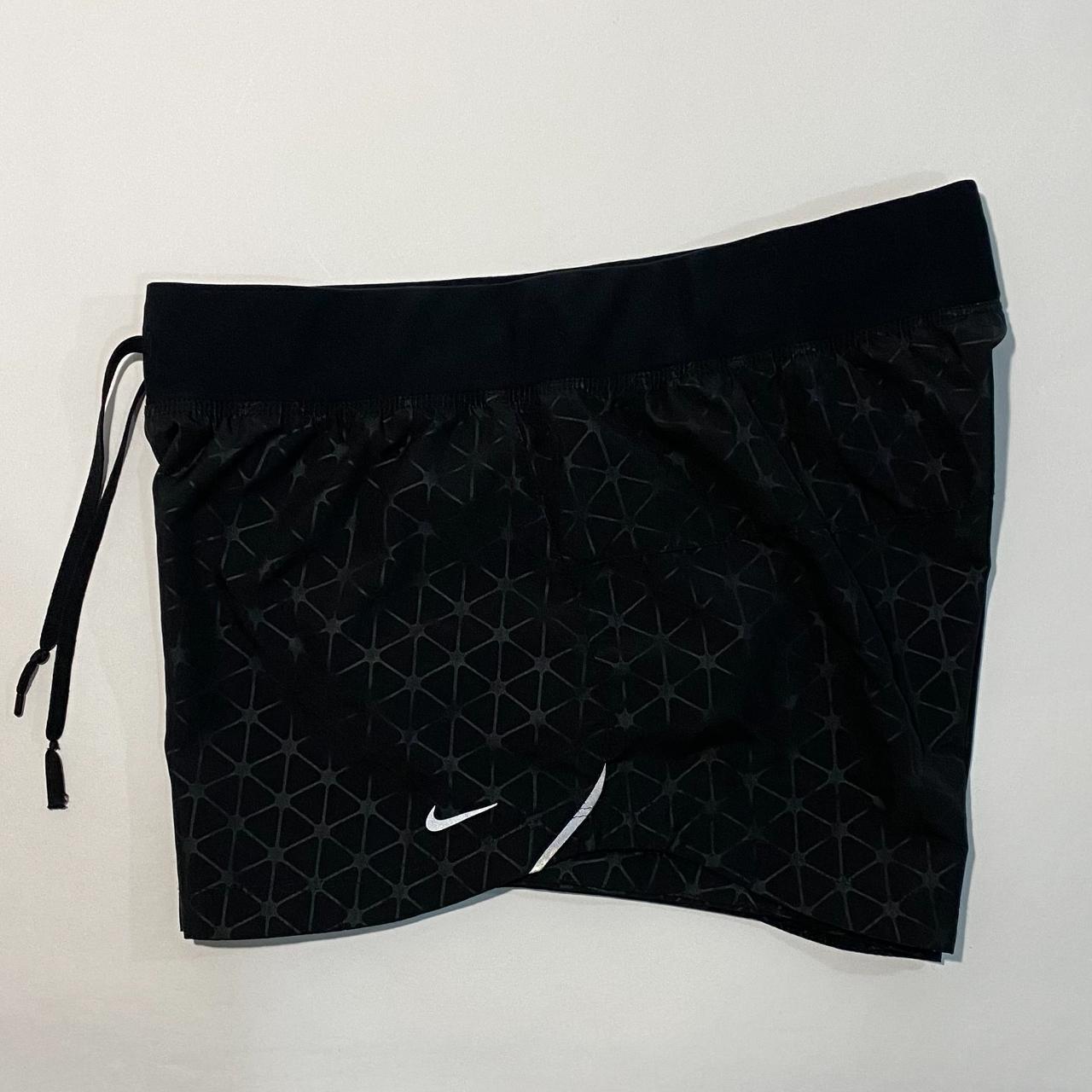Nike Dri Fit Geometric Print Running Shorts Black... - Depop