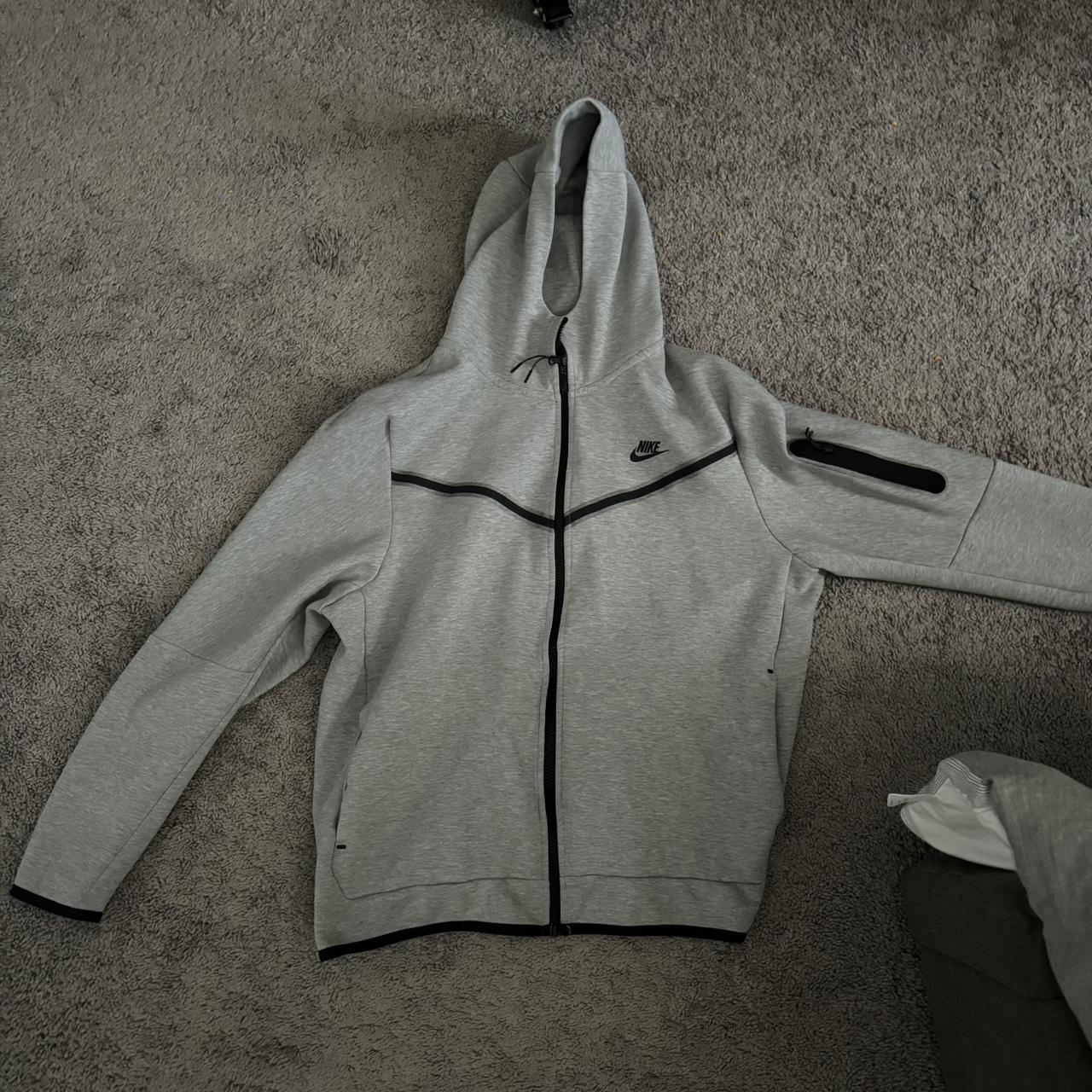 Grey Nike Tech Jacket Zip Up , size XL PERFECT... - Depop