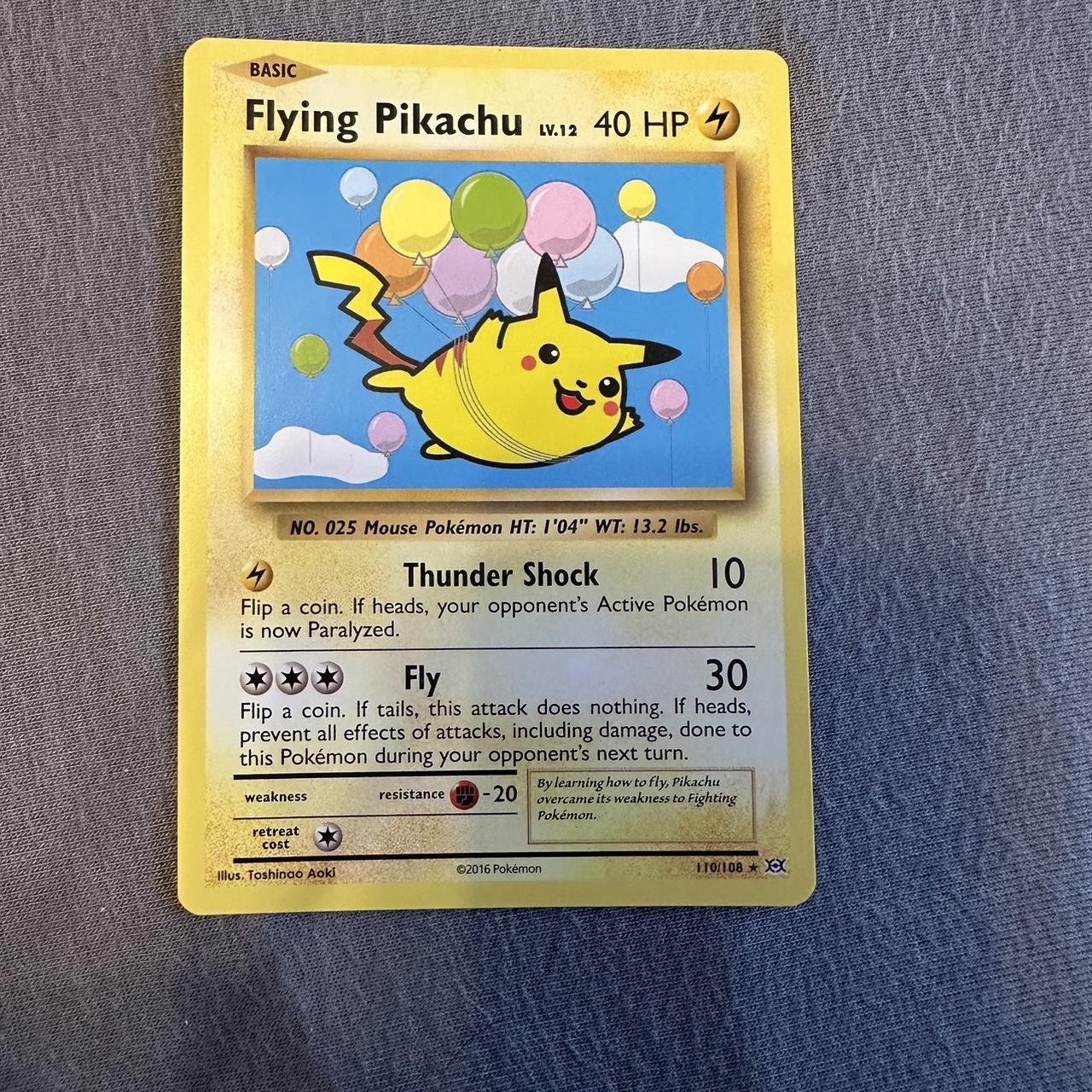 Secret rare flying Pikachu card #pokemon #pikachu - Depop