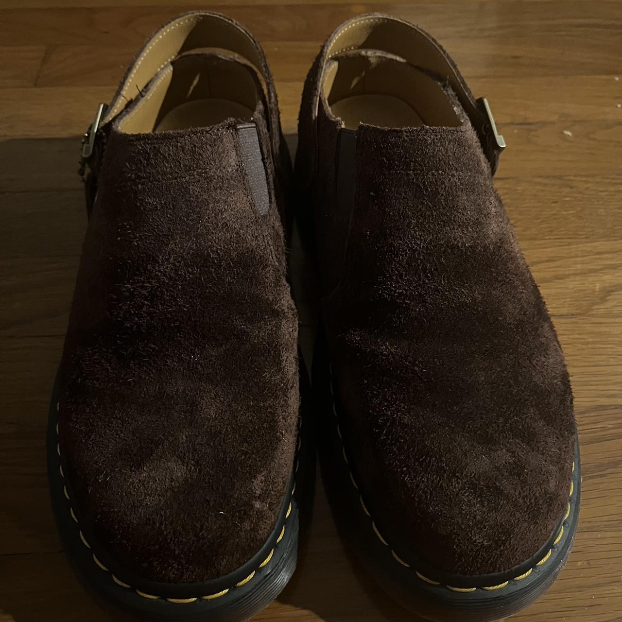 Brown suede doc marten clogs #clogs Brand new never... - Depop