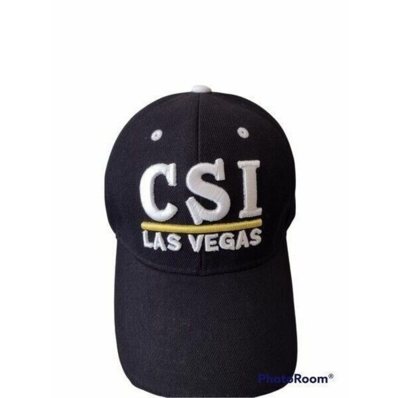 Chelona Black Strapback Cap - Logo CSI Las Vegas - Depop