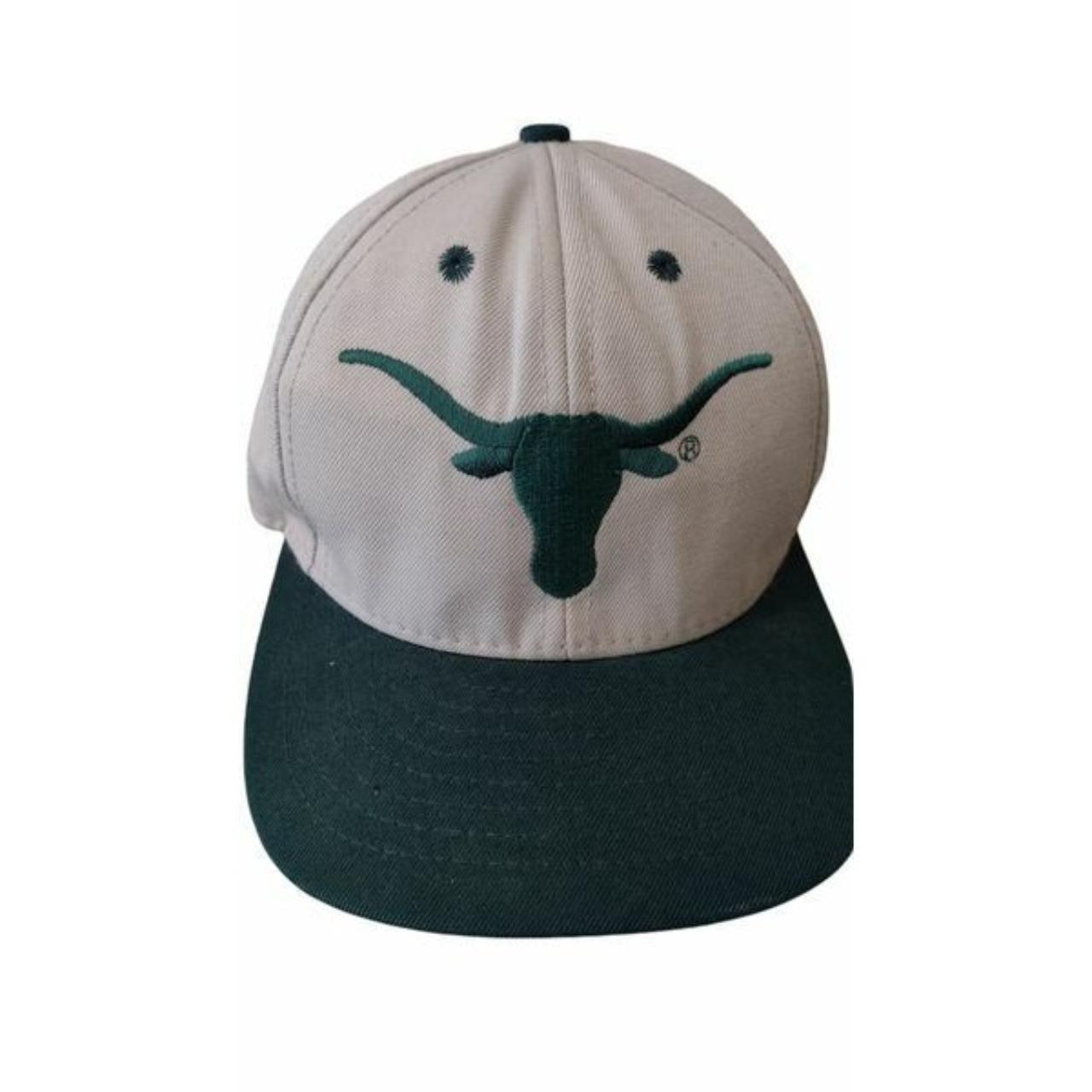 Victory Gray & Green Fitted Cap - Longhorn Logo - Depop