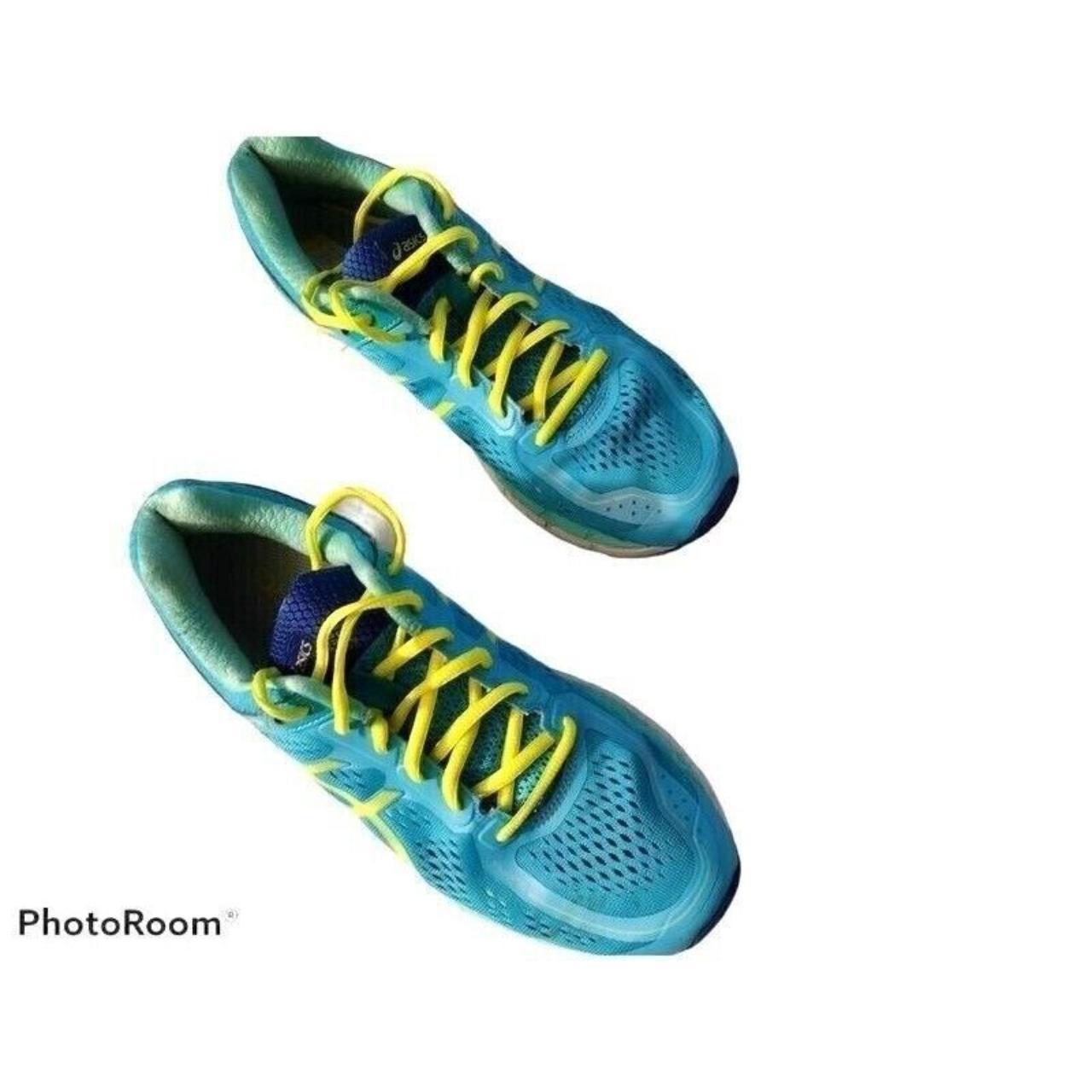 ASICS Gel-Kayano 22 Fluid Ride - T597N - Blue Yellow... - Depop