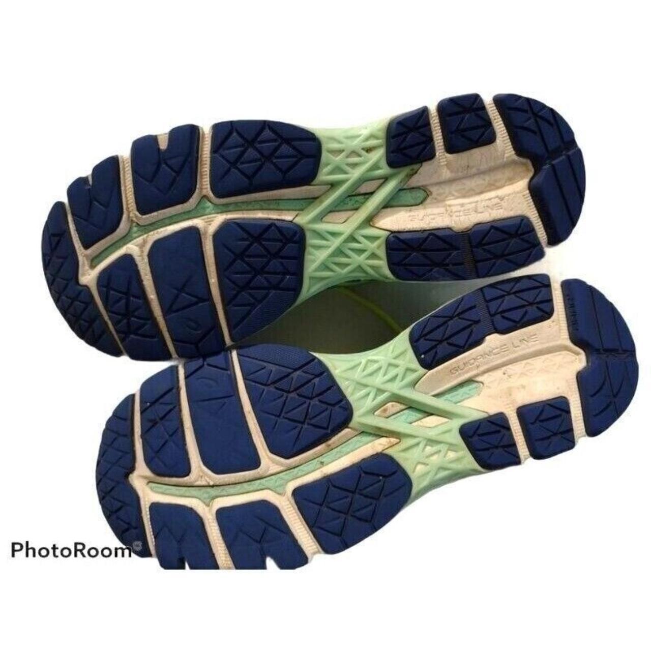 ASICS Gel-Kayano 22 Fluid Ride - T597N - Blue Yellow... - Depop