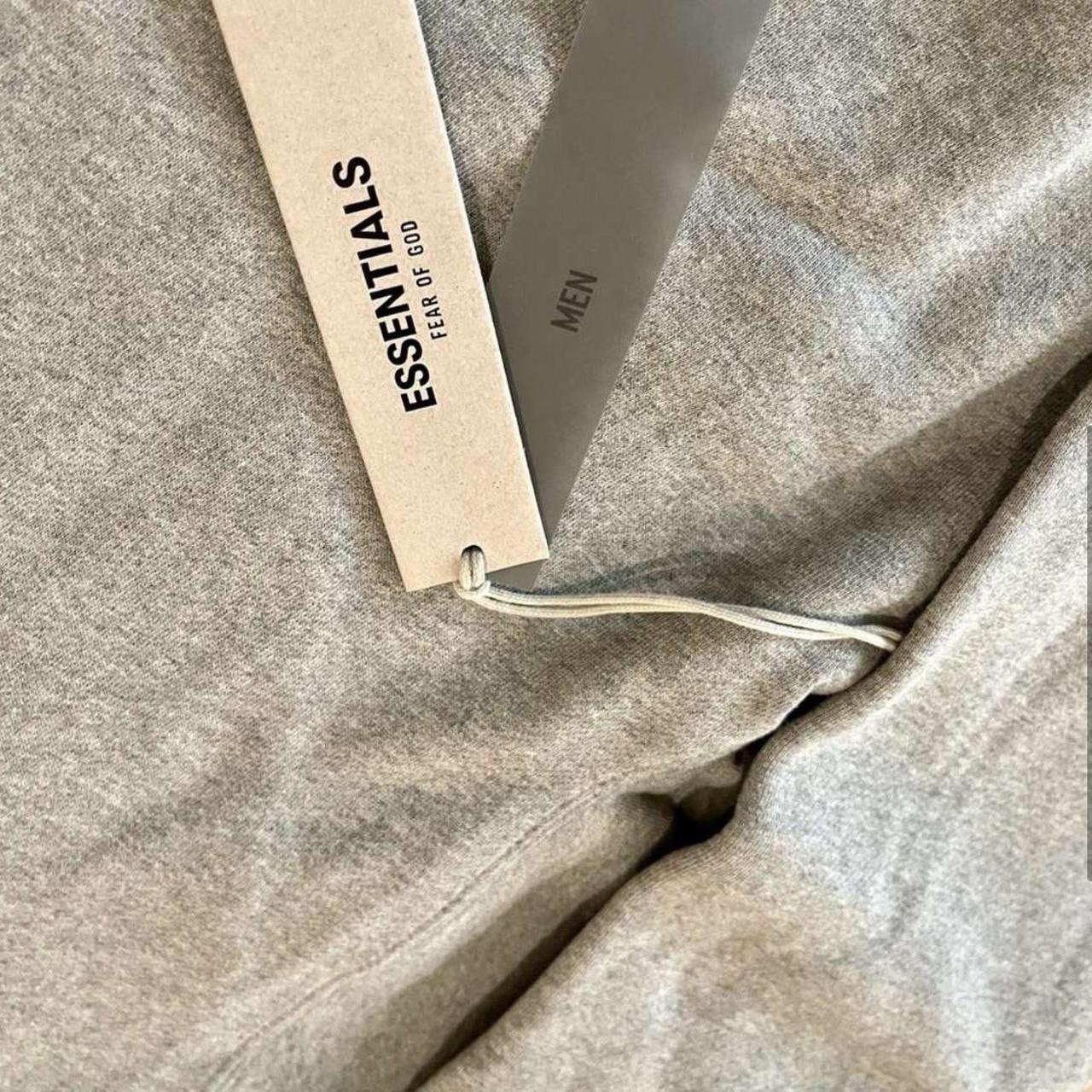 Dark Oatmeal Essentials Hoodie Dark Gray Essentials... - Depop