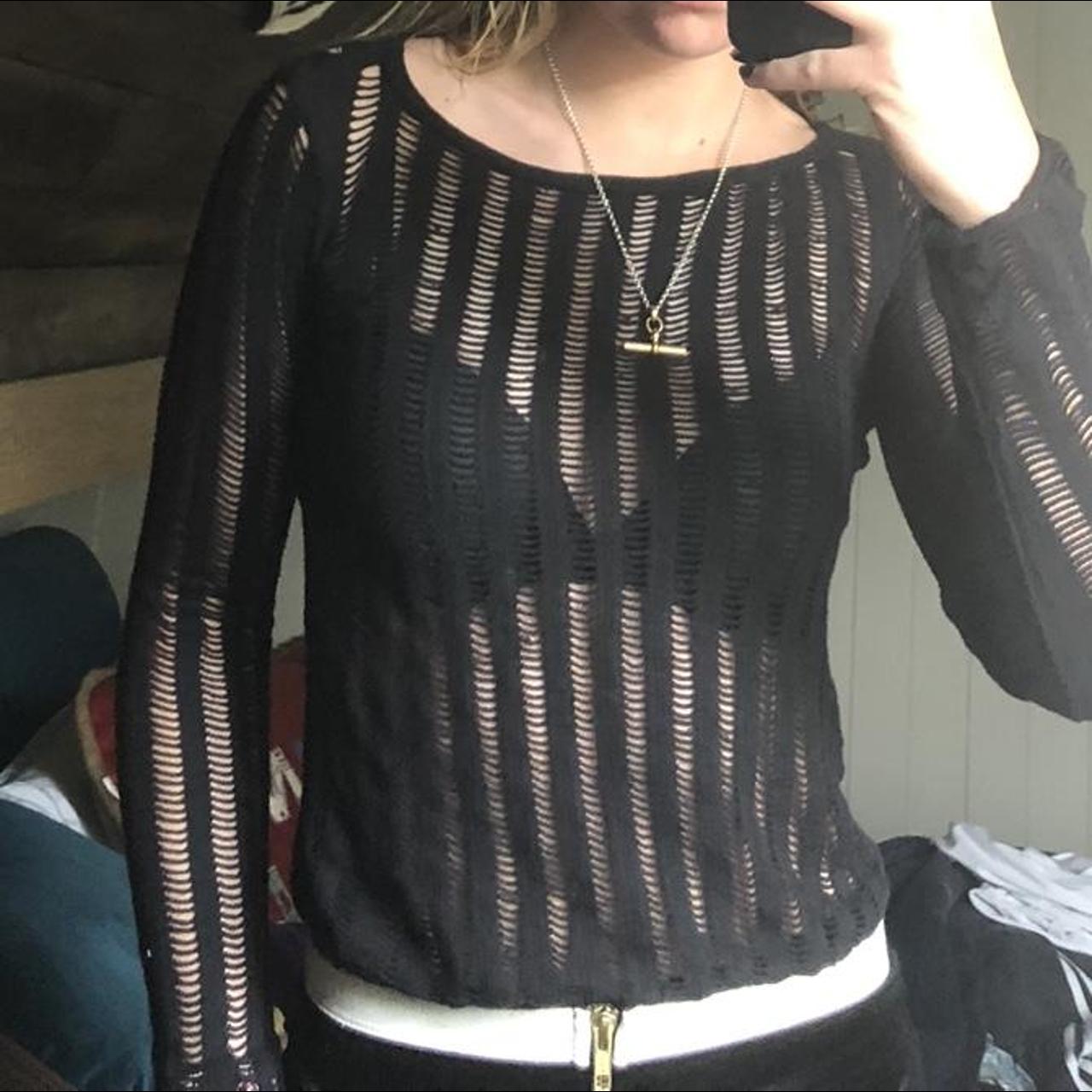 Urban outfitters mesh string top Xs - Depop