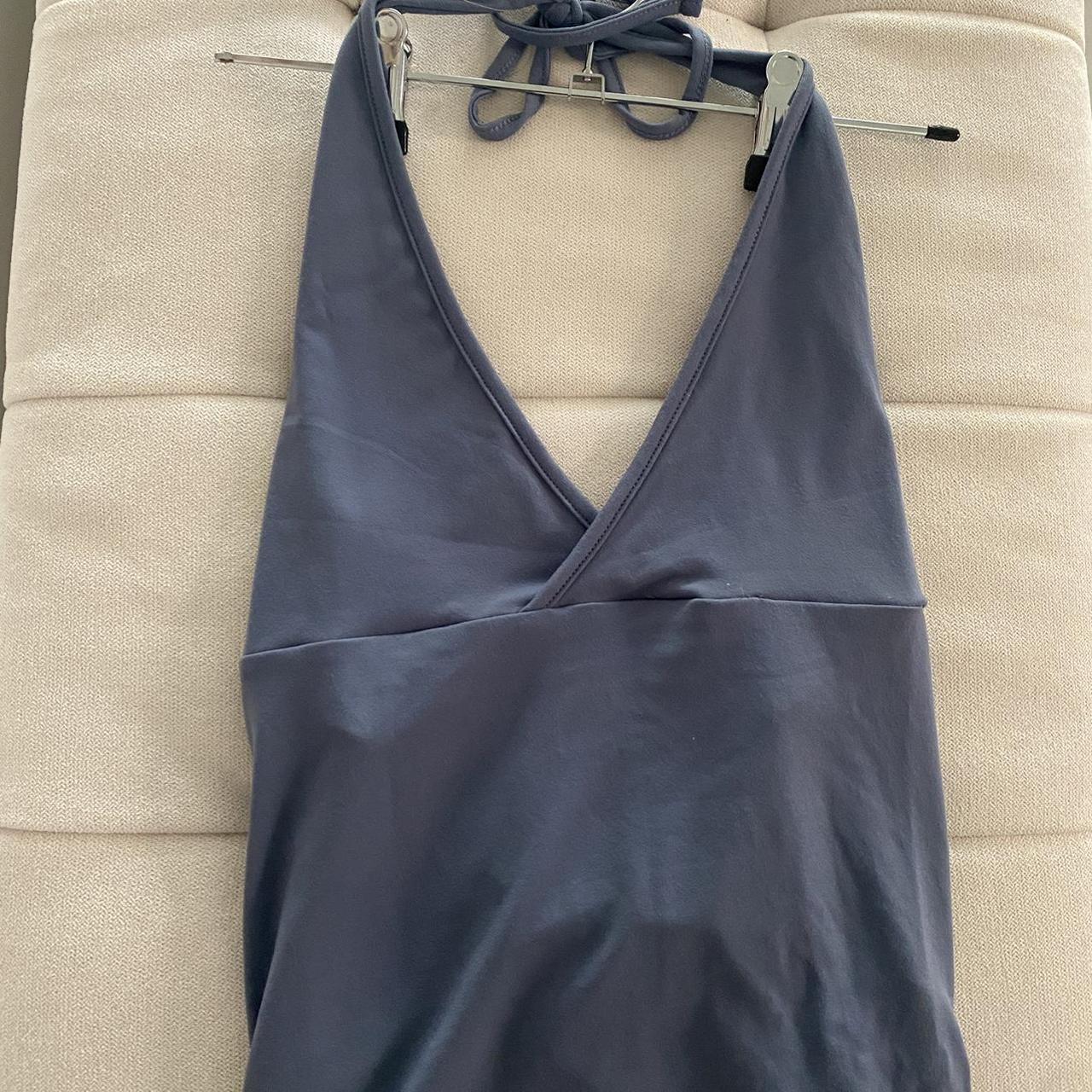 Glassons halter top blue tiktok viral cross over... - Depop