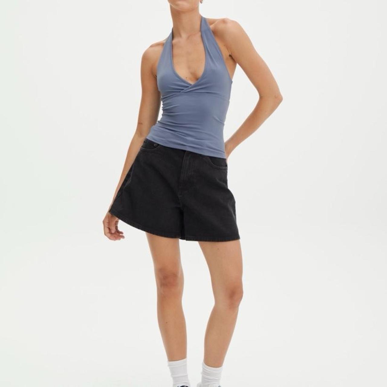 Glassons halter top blue tiktok viral cross over... - Depop