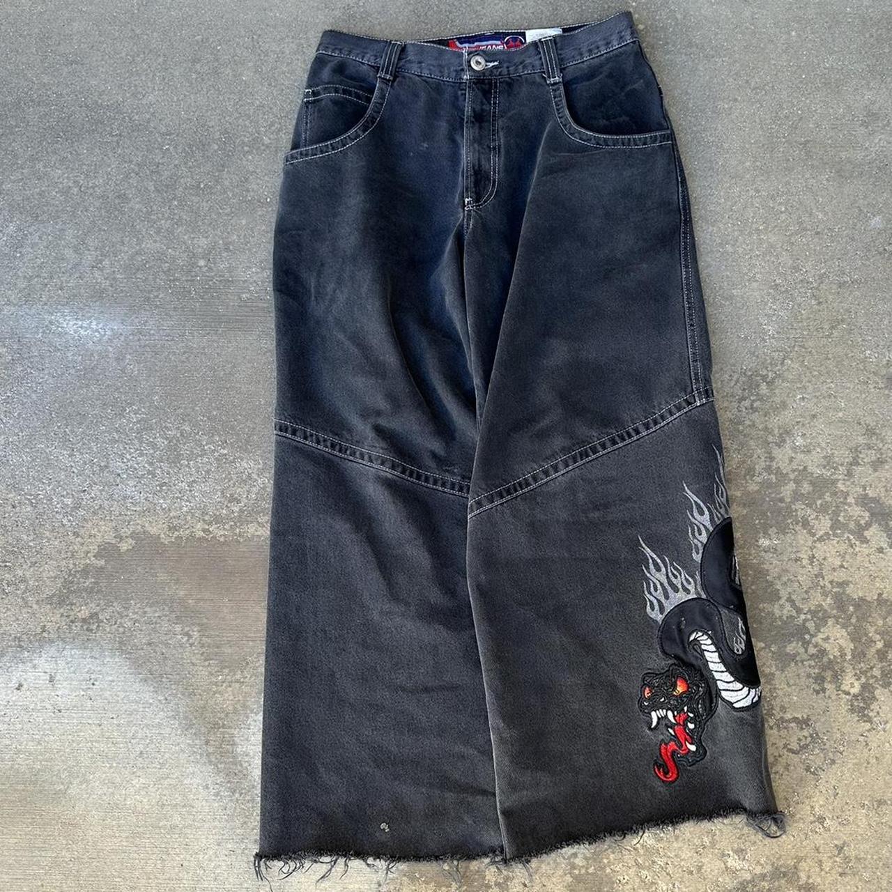 JNCO HISSING SNAKES 90s Jeans 34x32 Measurements... - Depop