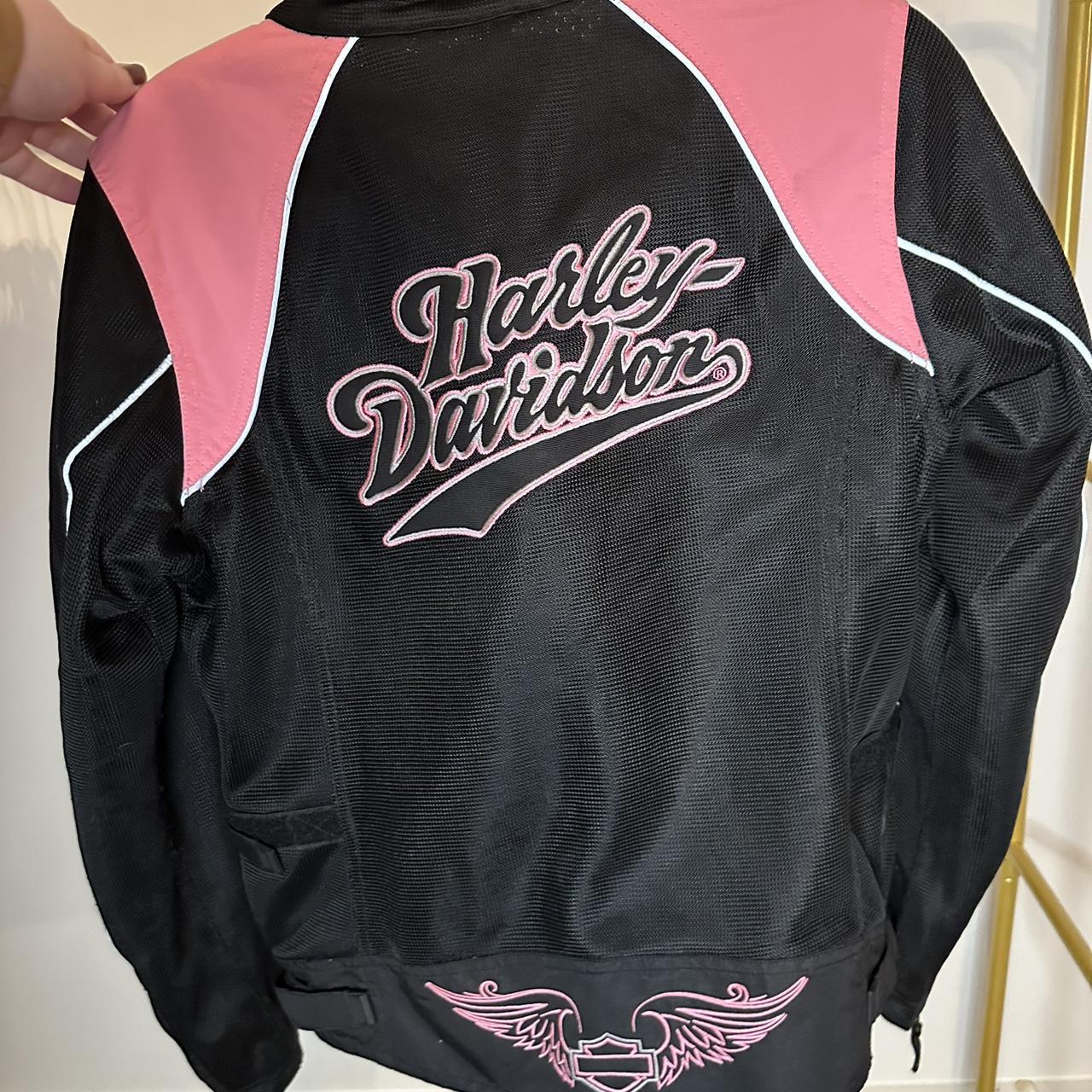 Harley Davidson Pink Label Mesh Riding Jacket Size... | Depop