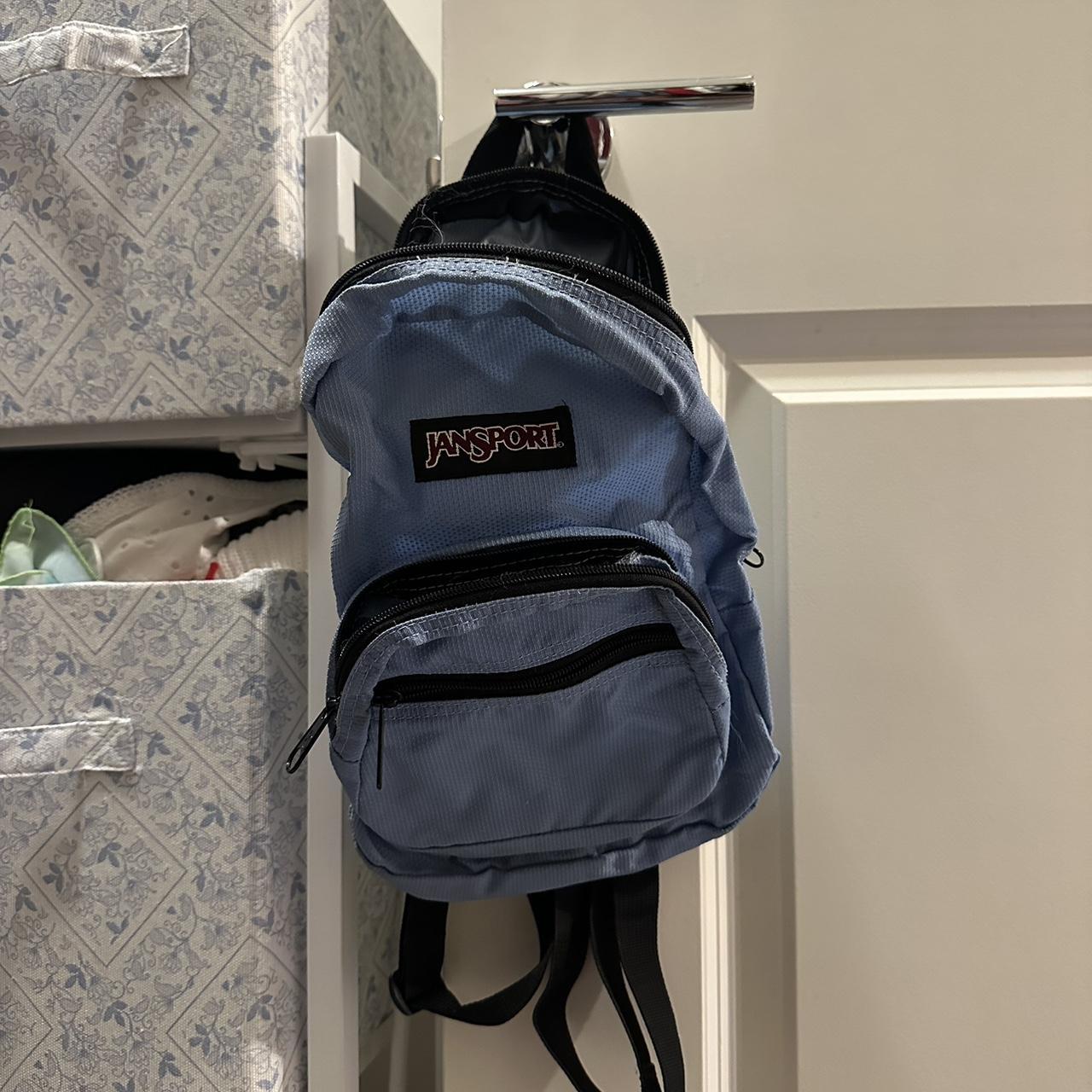 Mini Blue Jansport Backpack #hiking #mini #backpack... - Depop