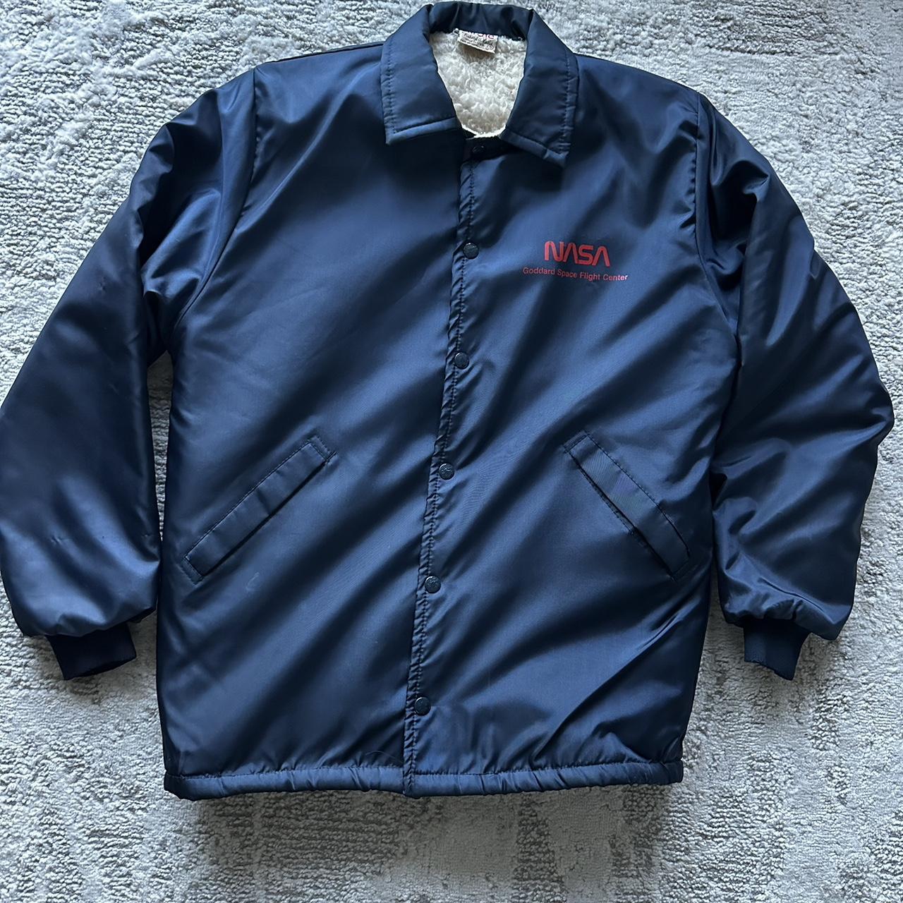 Vtg NASA shearling jacket with wool interior. - Depop