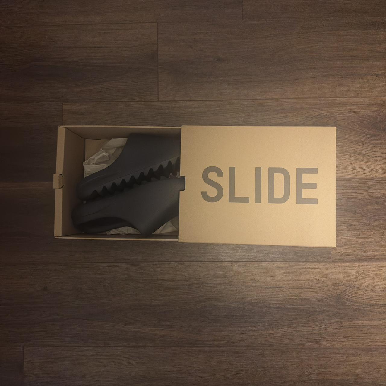 Onyx black yeezy slides / W TAGS 🏷️ - Size: Size 10... - Depop