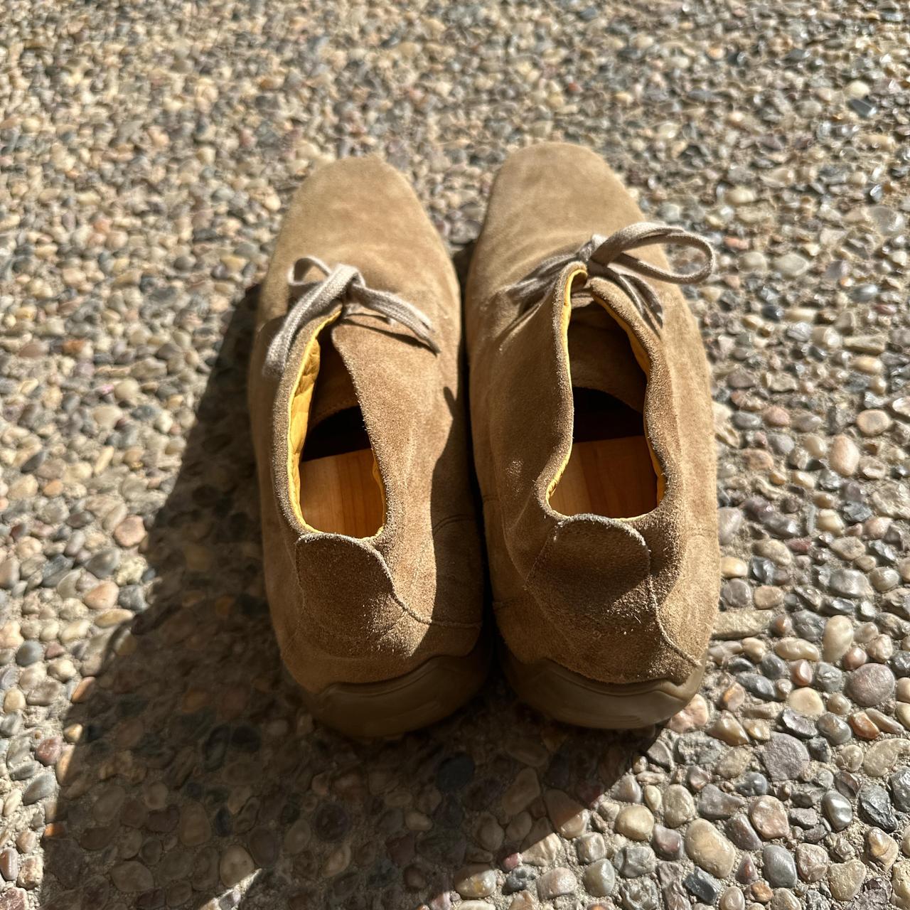 Dr Martin type Tan and brown suede chukka boots... - Depop