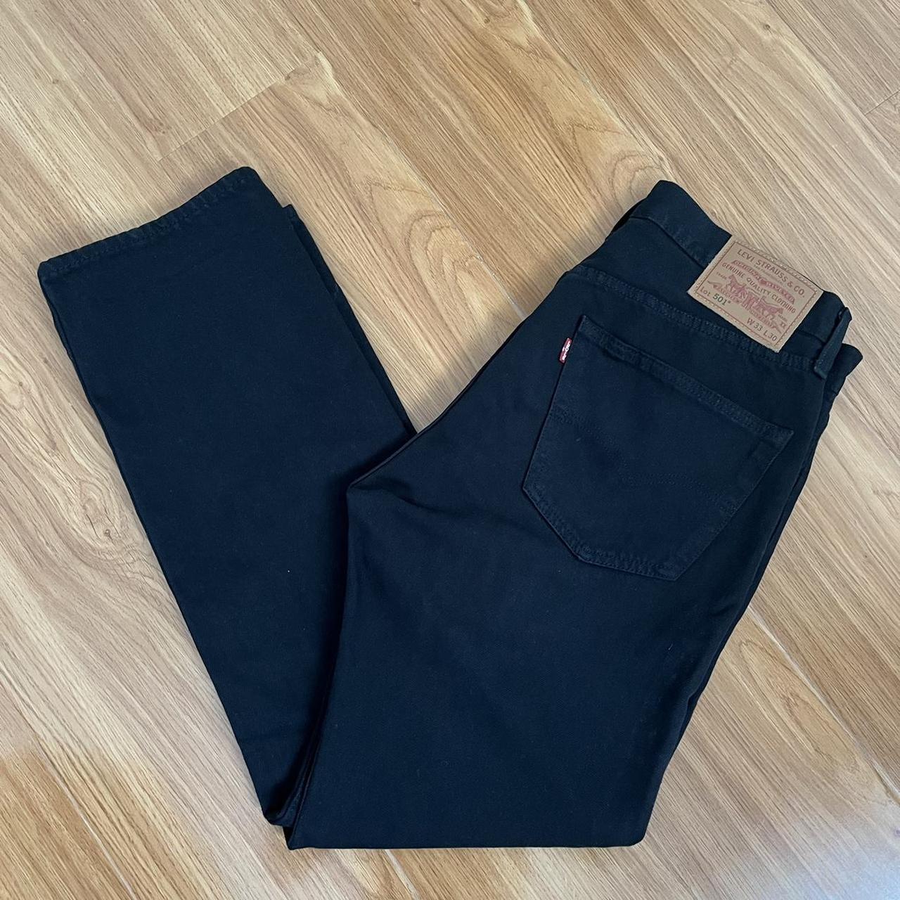 Black Levi 501 jeans straight fit. Never worn Sizing... - Depop