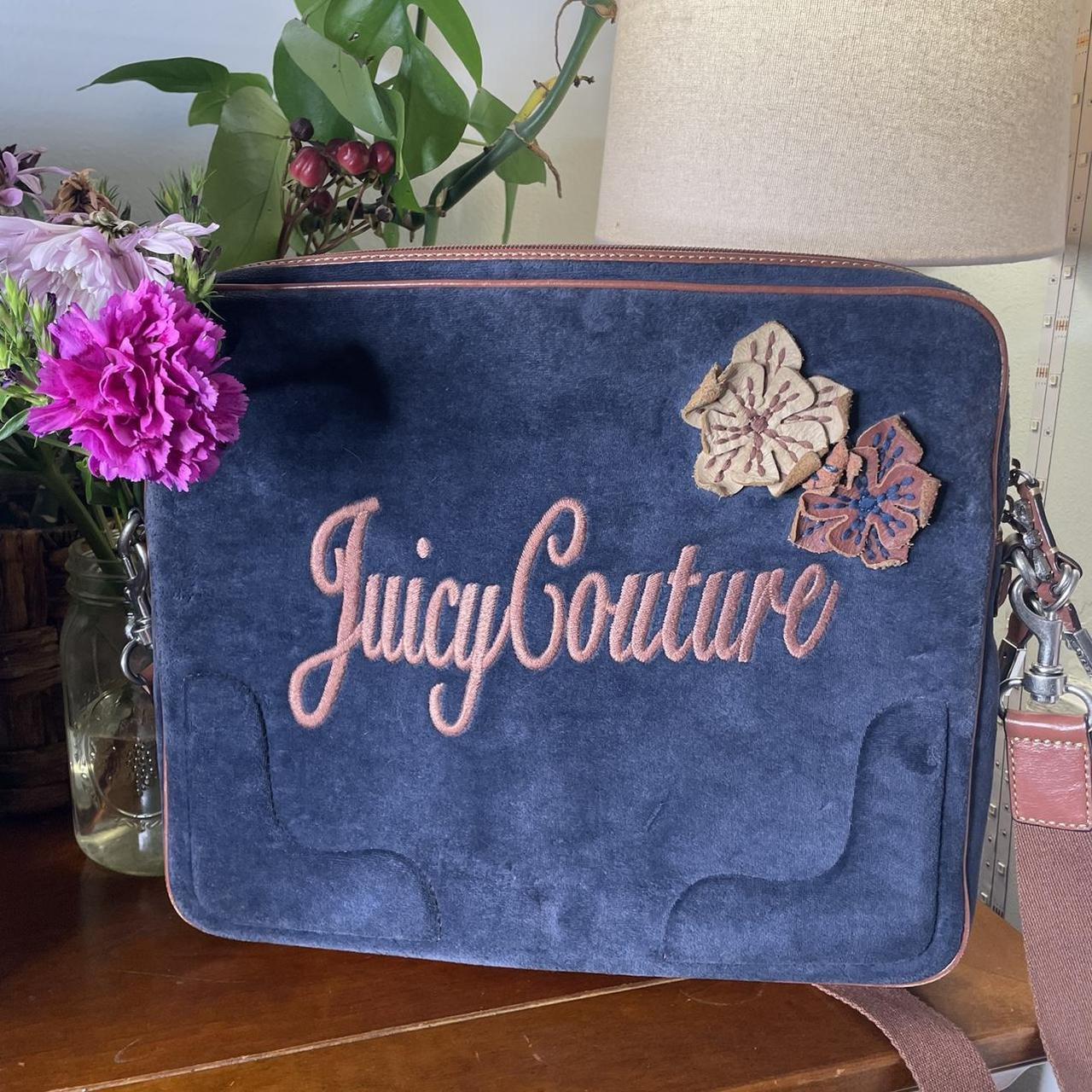 Y2k Juicy Couture Bag Blue Laptop case Fits my... - Depop