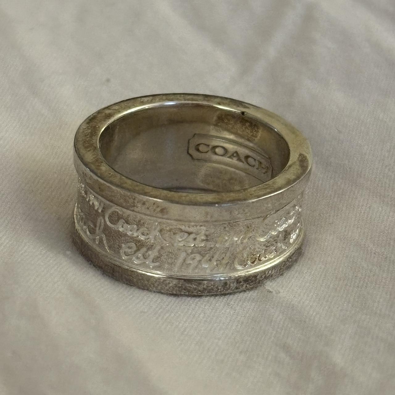 coach silver ring approx. size 7 #coach #jewelry... - Depop