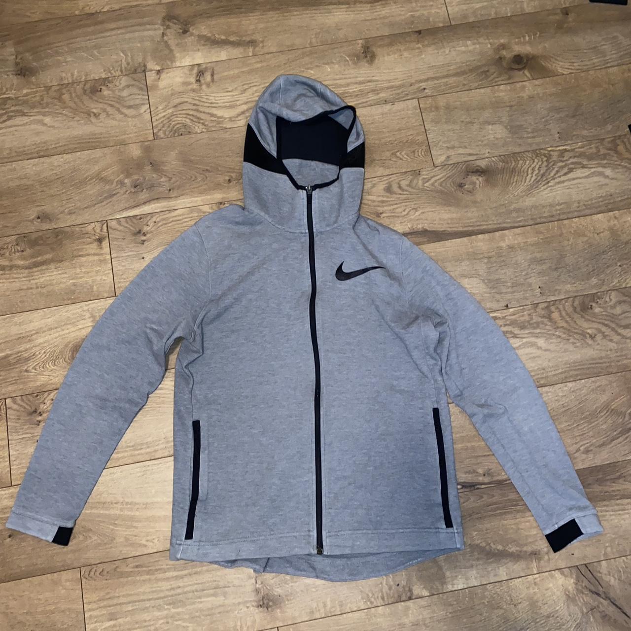 Grey Nike Zip Up Hoodie •Size Large •Good/Used... - Depop