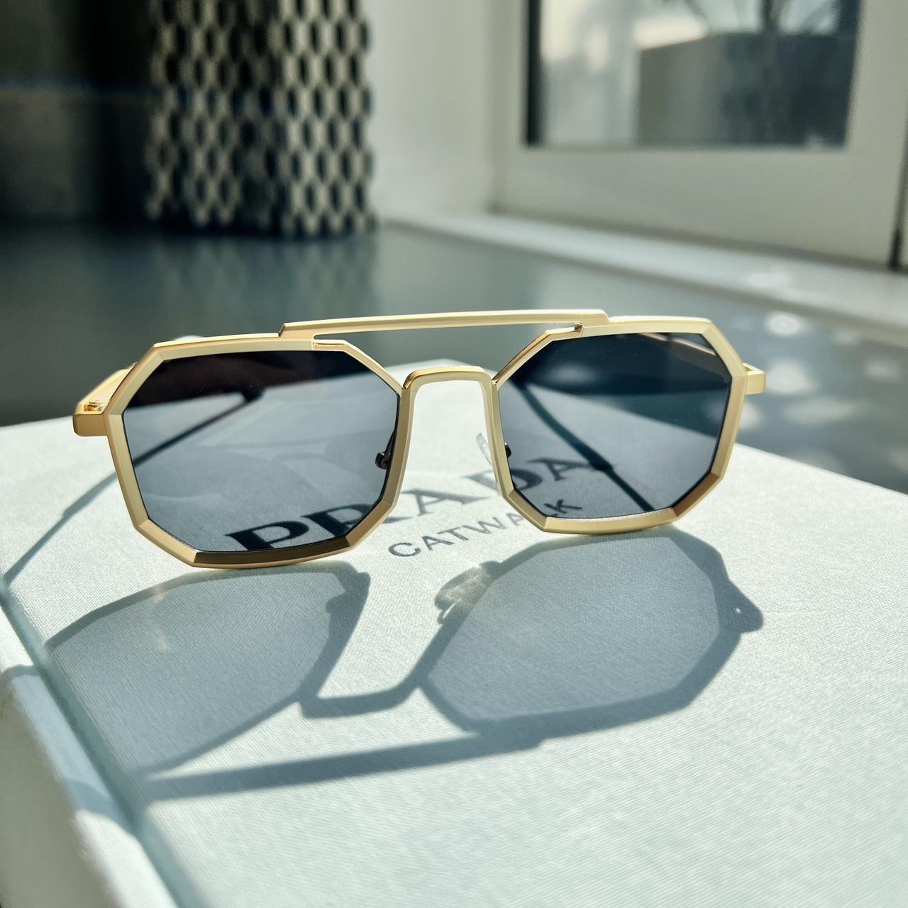 Posh matte-gold frame sunglasses ~ unisex ~ UV... - Depop