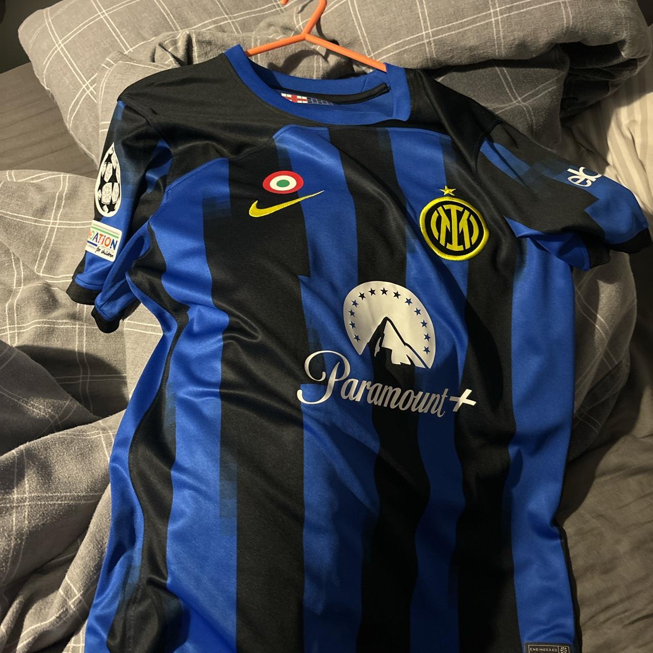Inter milan 23/24 season barella home shirt with ucl... - Depop