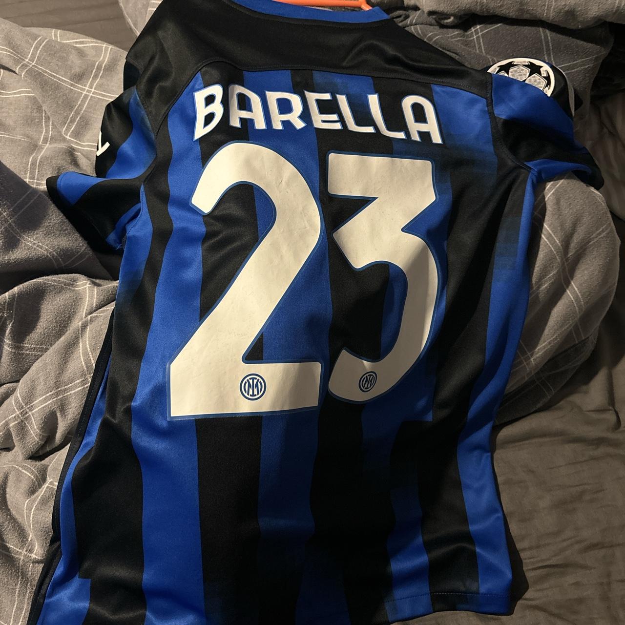 Inter milan 23/24 season barella home shirt with ucl... - Depop