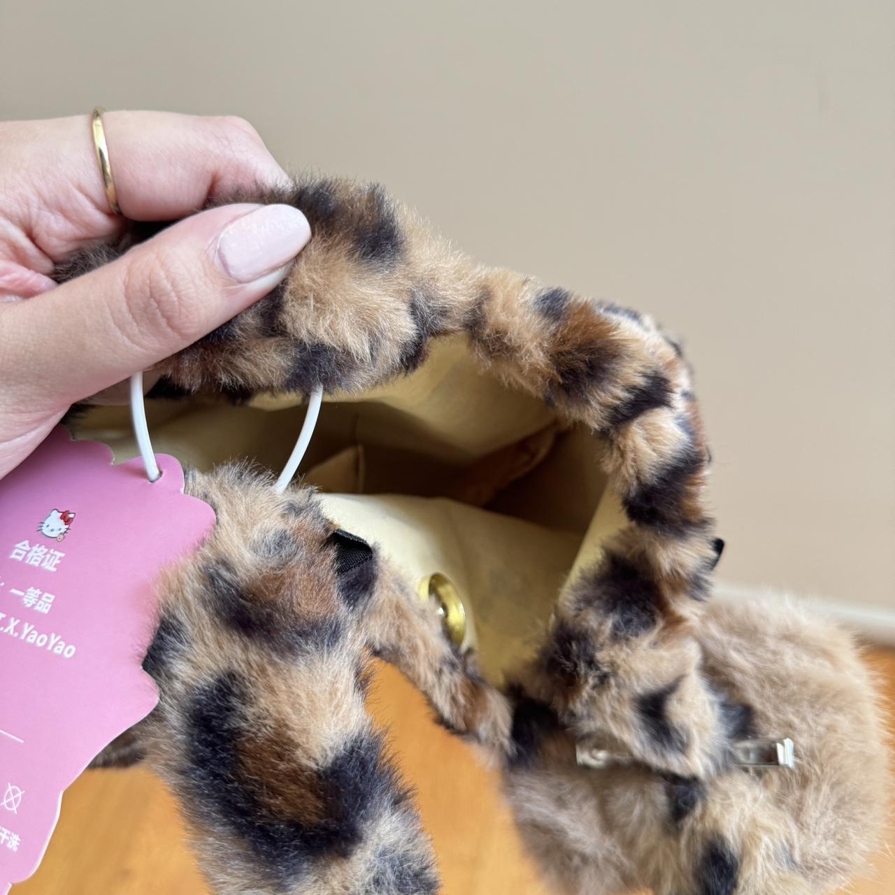 Hello kitty fluffy cheetah bag - Depop