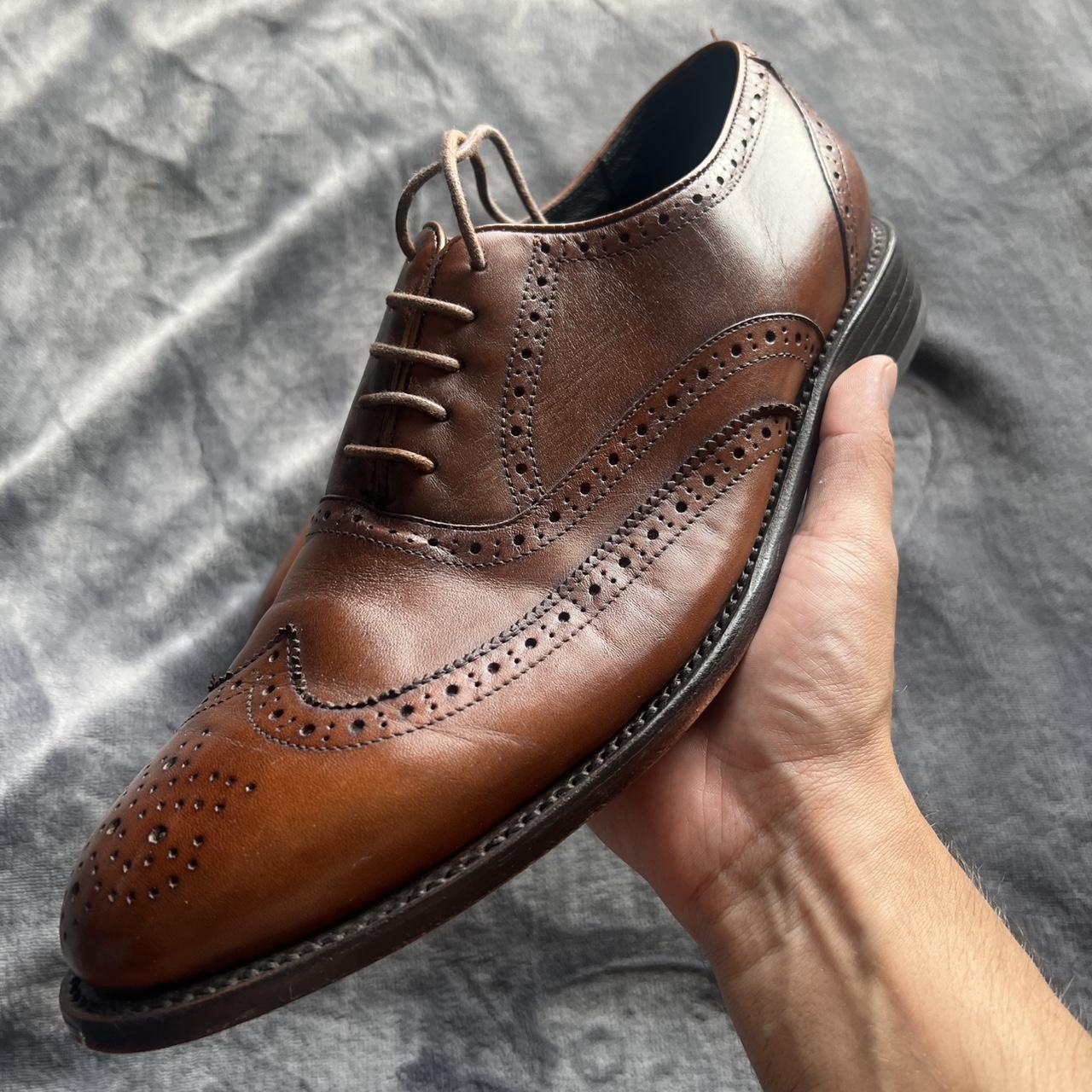 Thursday Boot Company Brown Wingtip Shoes Mens Size... - Depop