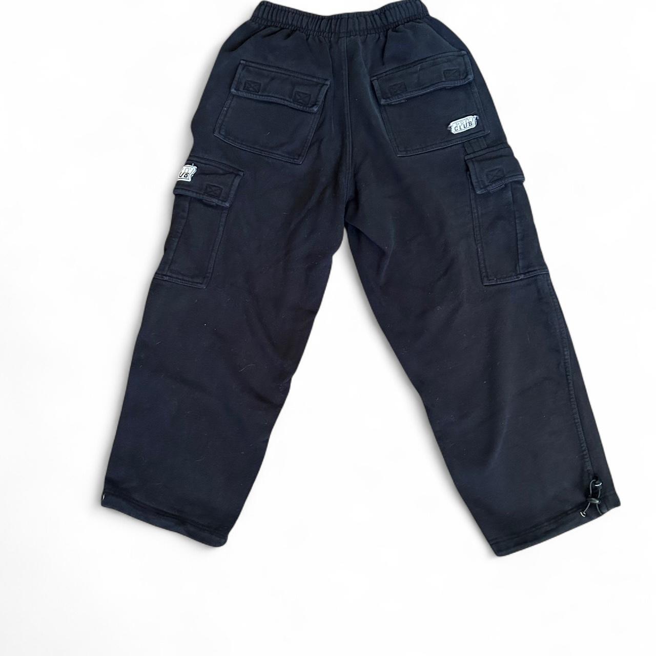 Black Pro Club sweatpants with adjustable drawstring... | Depop