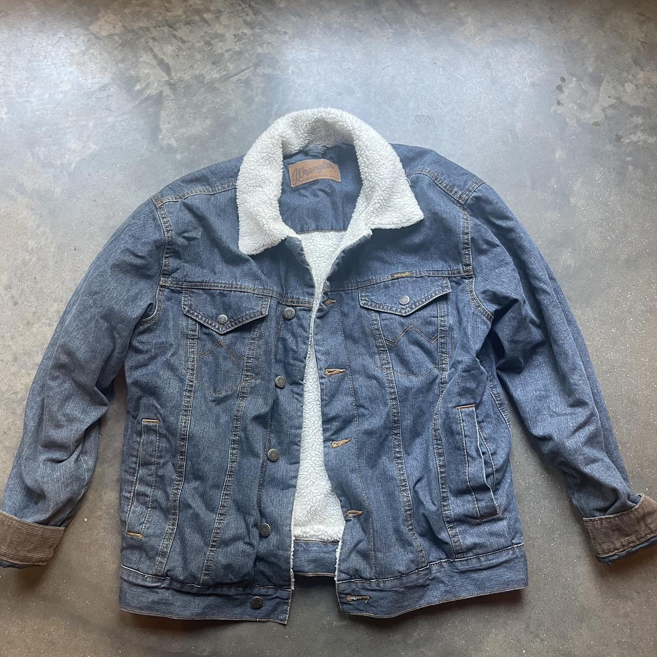 Wrangler Fleece Denim Jacket Great condition No... - Depop