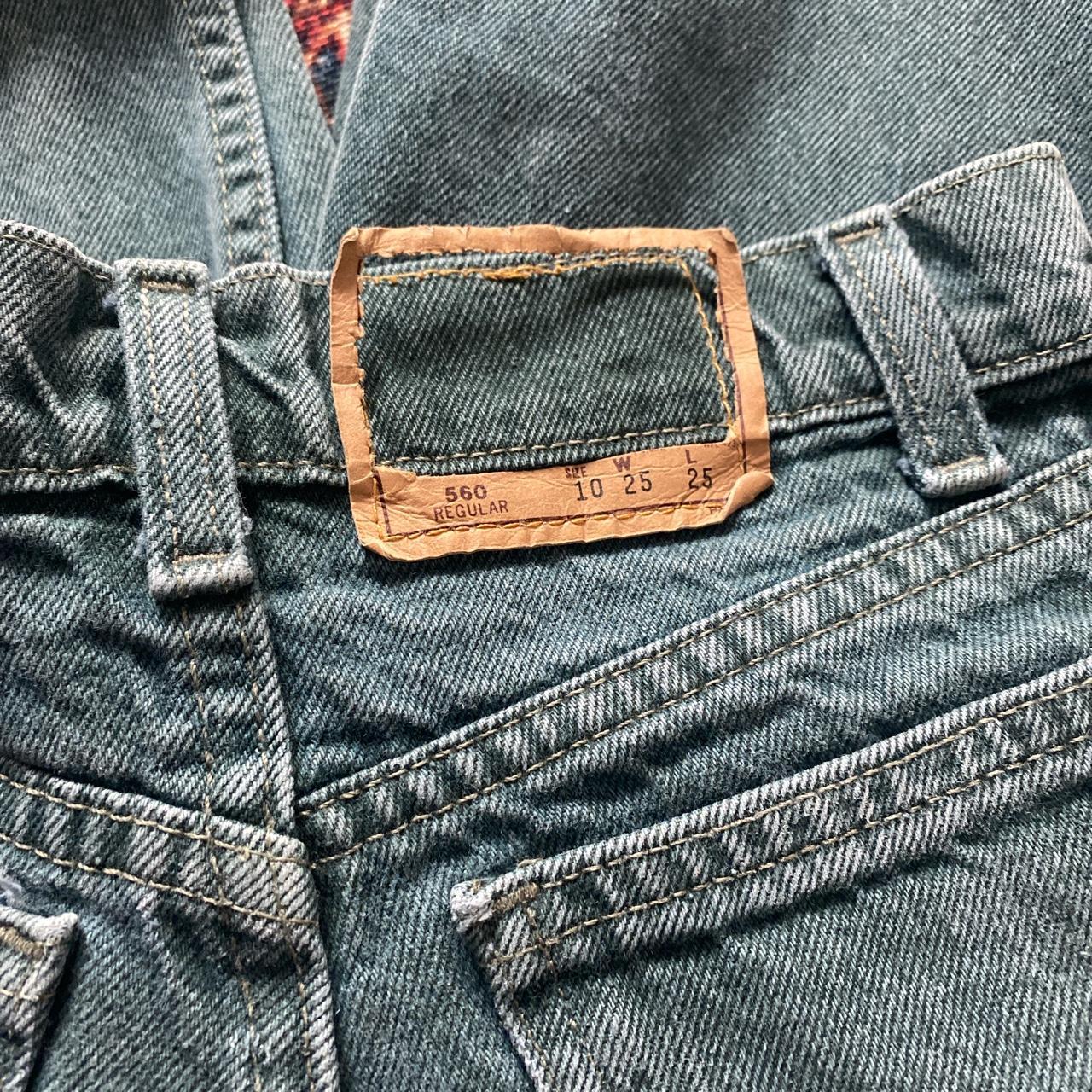 Petite blue green Levi jeans gently worn fits like a... - Depop