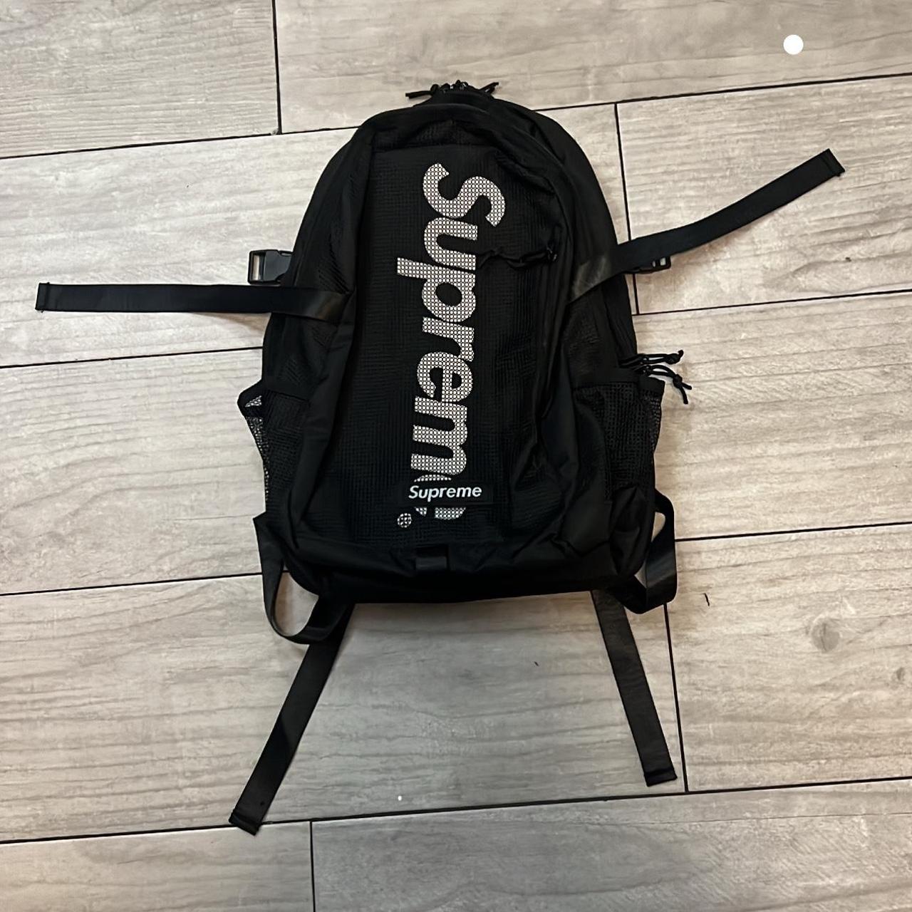 Supreme black backpack comes as shown in... - Depop