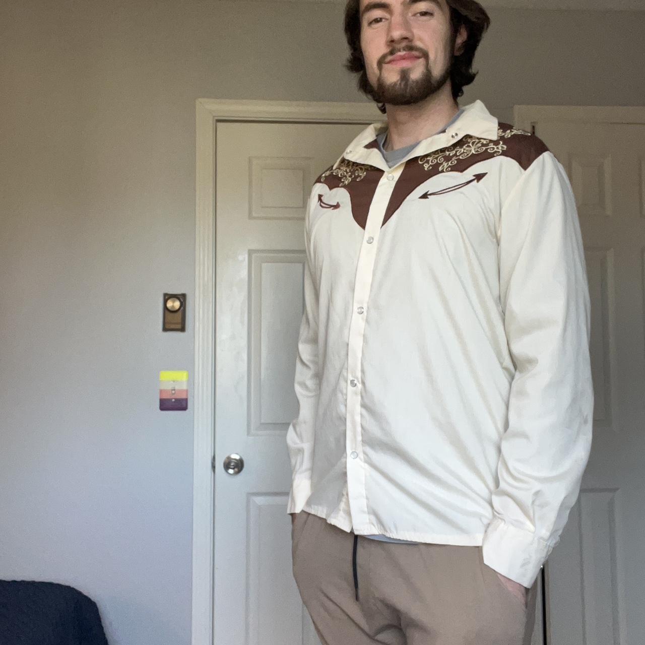 Button up cowboy shirt size large - Depop